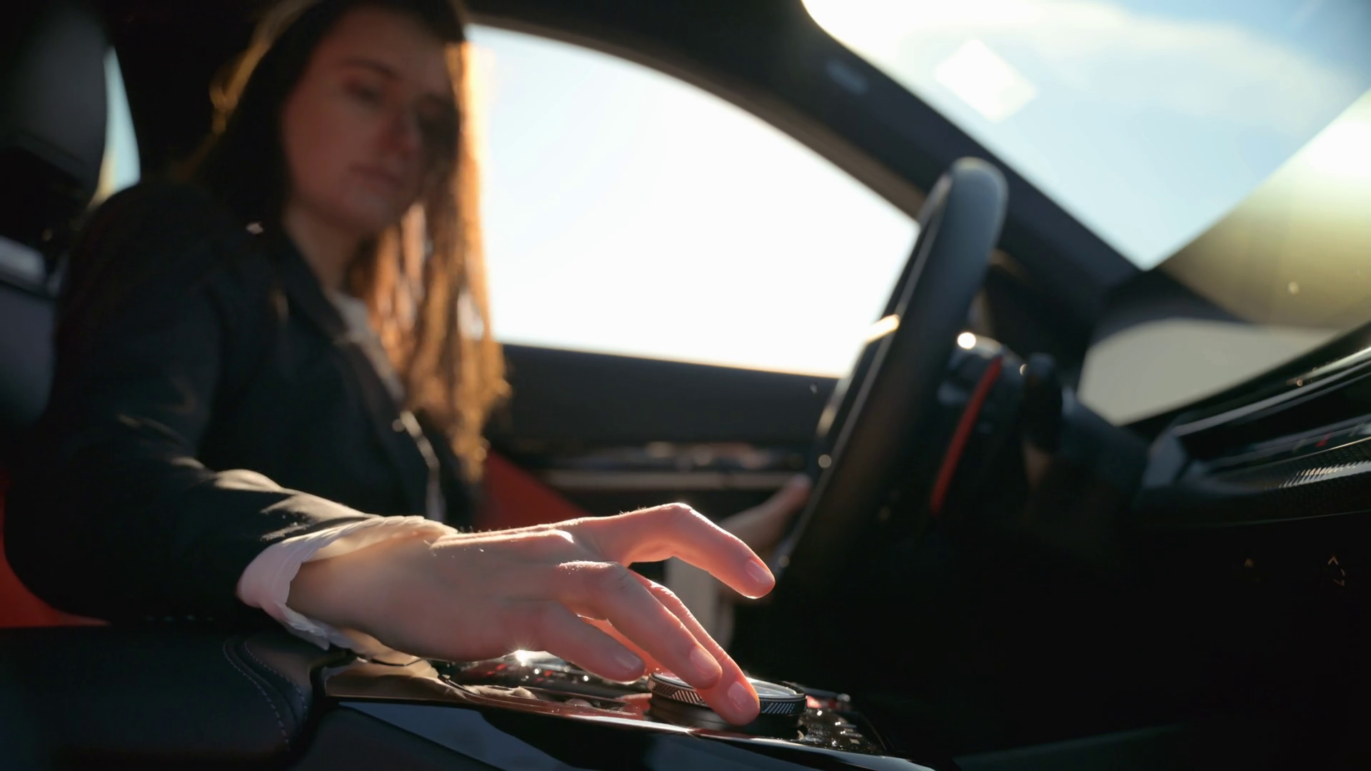 Woman Driving Car Side View Stock Footage SBV-351754448 - Storyblocks