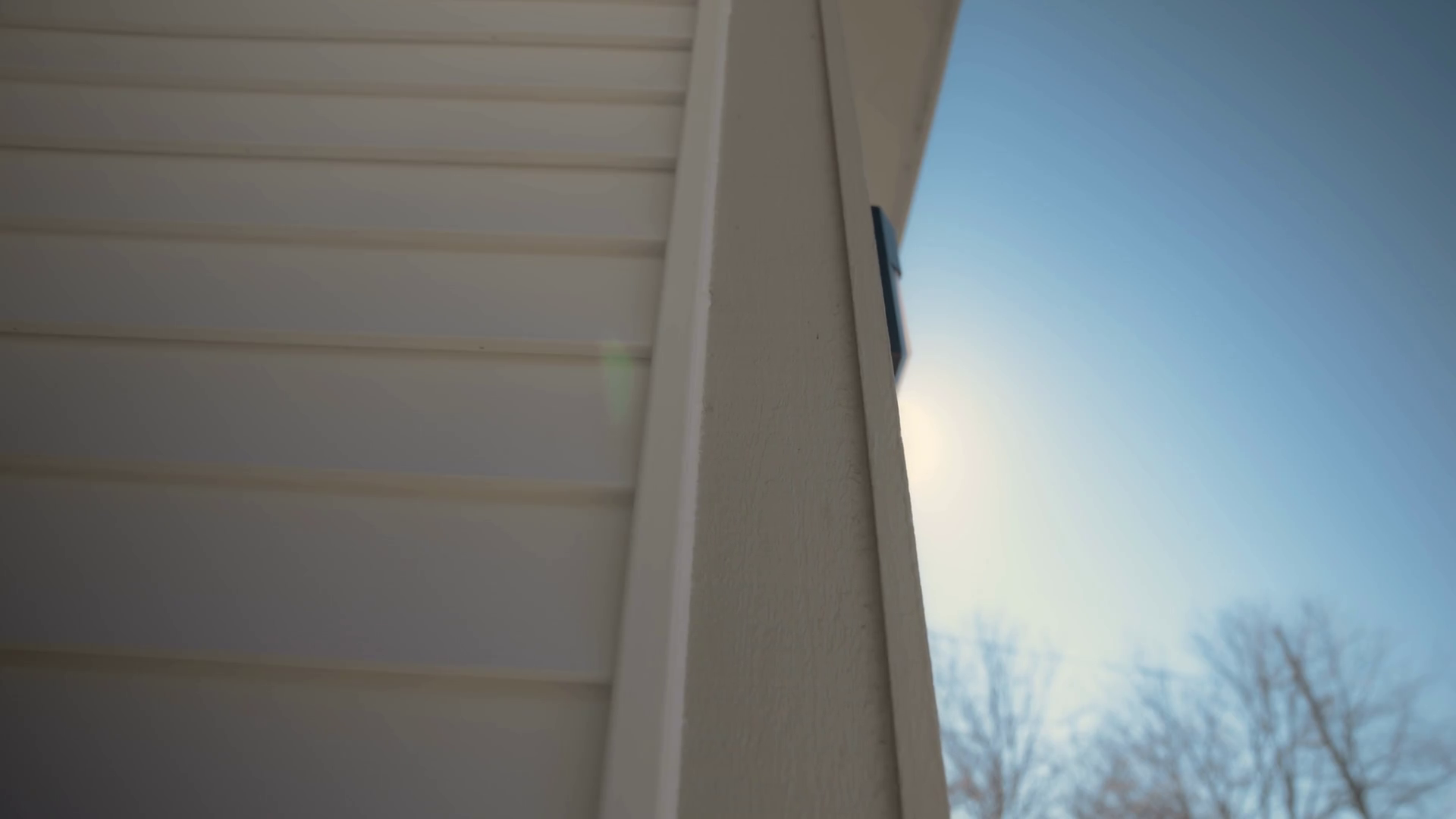 Close Up Of White Siding House Wall With Stock Footage SBV-351877873 ...