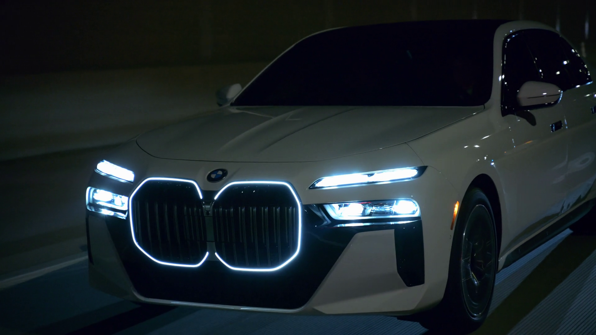 Luxury Car Bmw 7 Moving On Asphalt Road At Stock Footage SBV-351937654 ...
