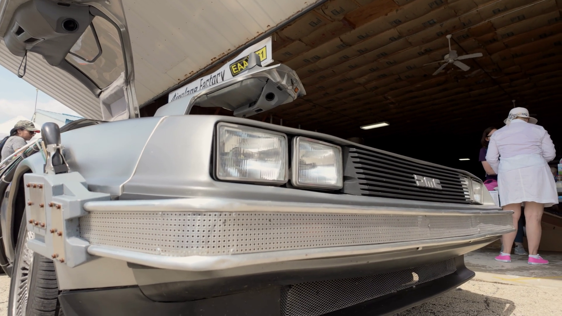 Circling Dmc Delorean Car Dressed Up To Look Stock Footage SBV ...