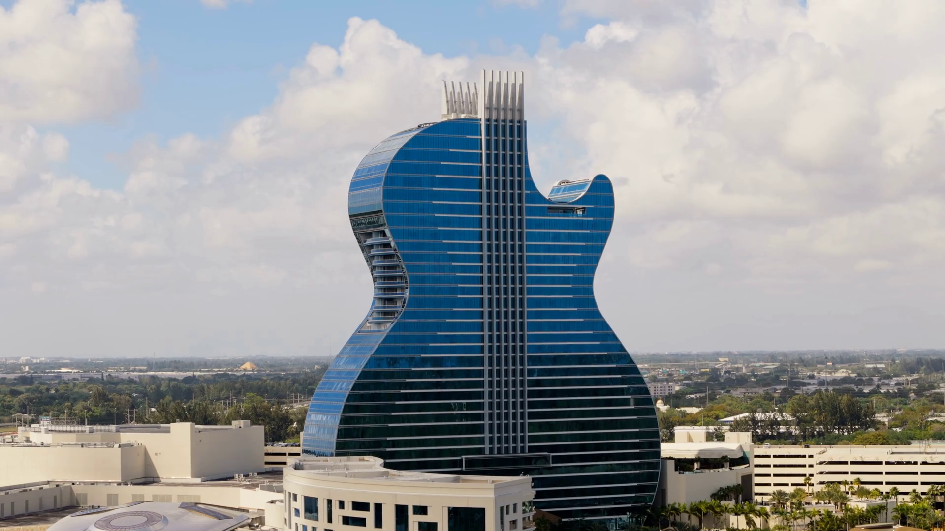 Aerial View Of Guitar Shaped Seminole Hard Stock Footage SBV-352038582 ...