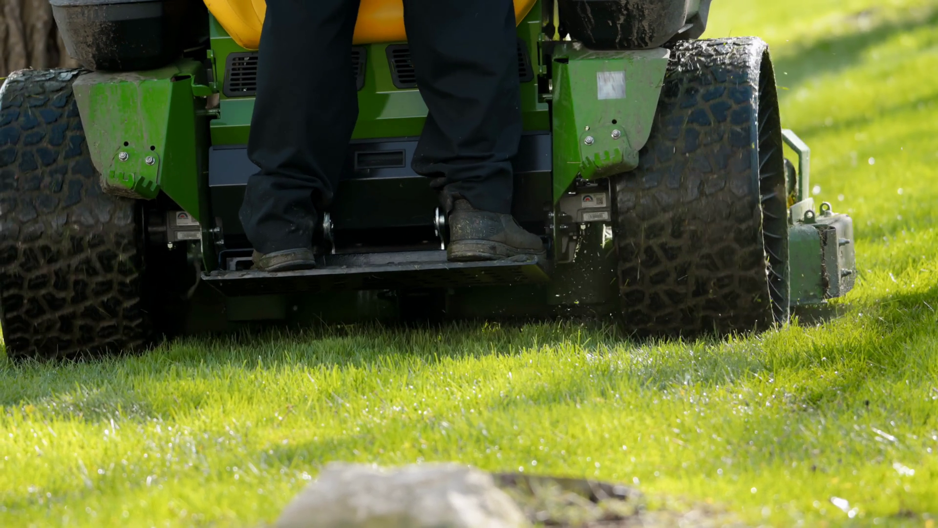 Professional Grass Cutting With Large Lawn Stock Footage SBV-352145258 ...