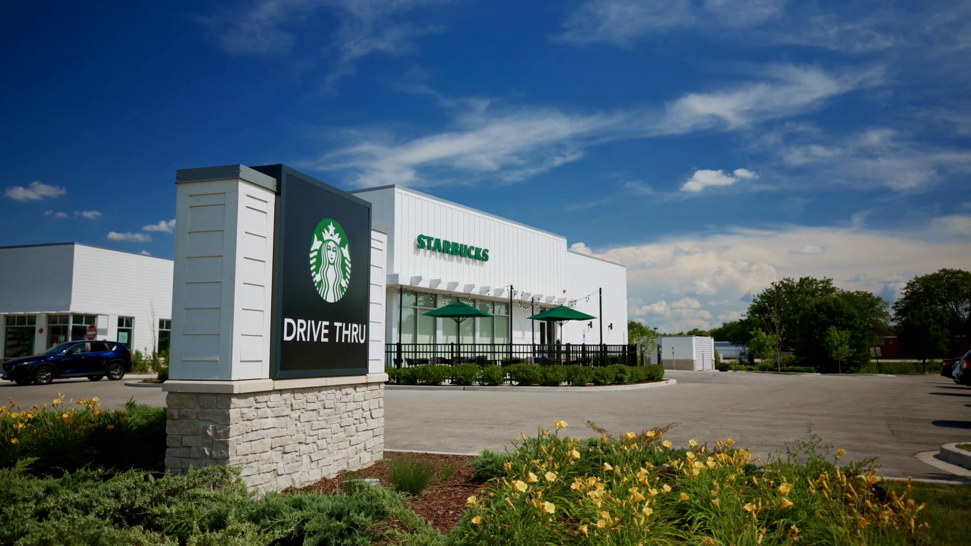 The Exterior Of Starbuck's Coffee Store On Stock Footage SBV-352380746 ...