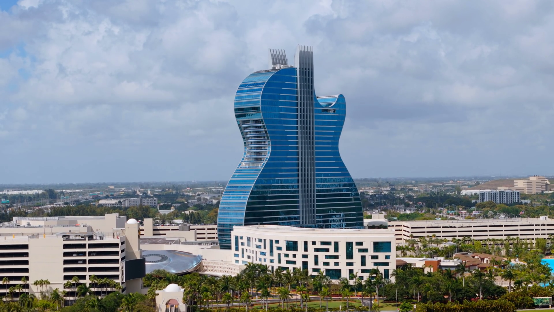 Aerial View Of Guitar Shaped Seminole Hard Stock Footage SBV-352634615 ...
