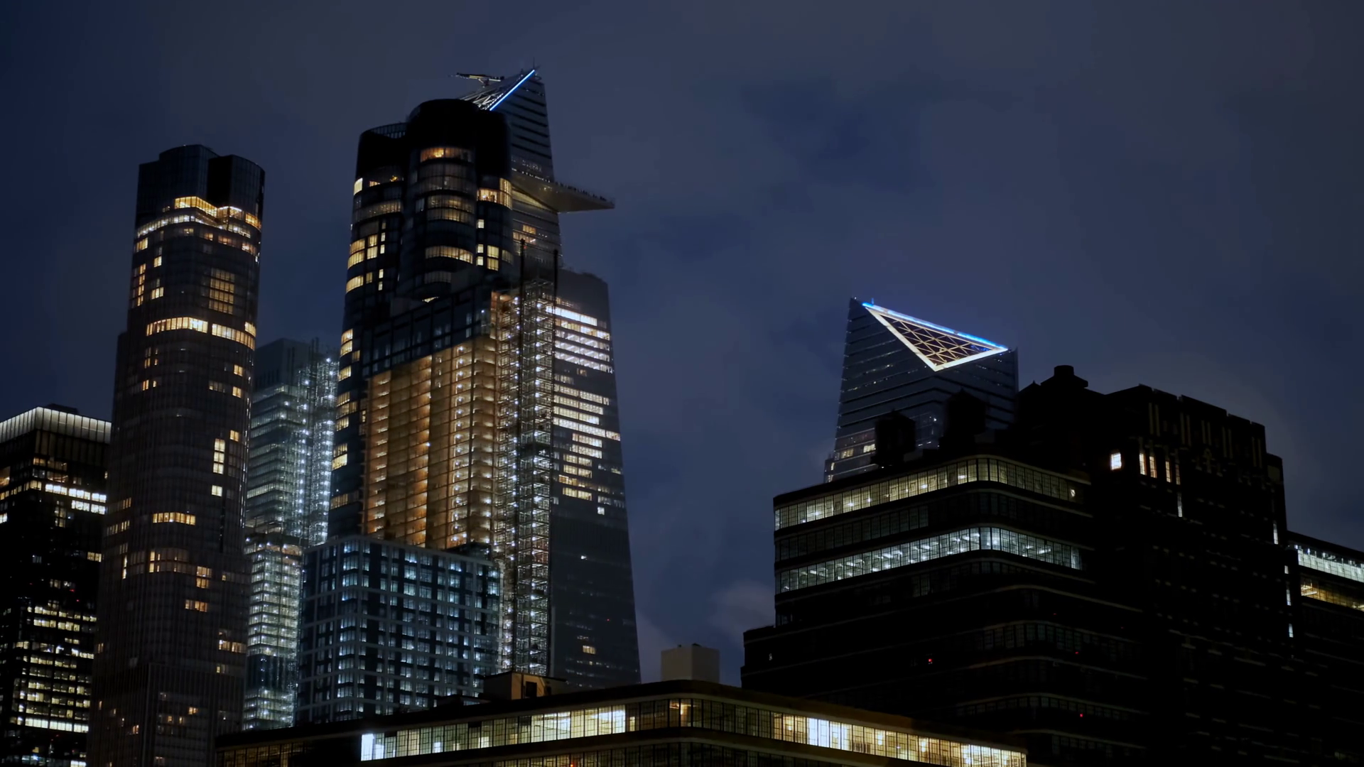 A Nighttime Establishing Shot Office Stock Footage SBV-346841044 ...