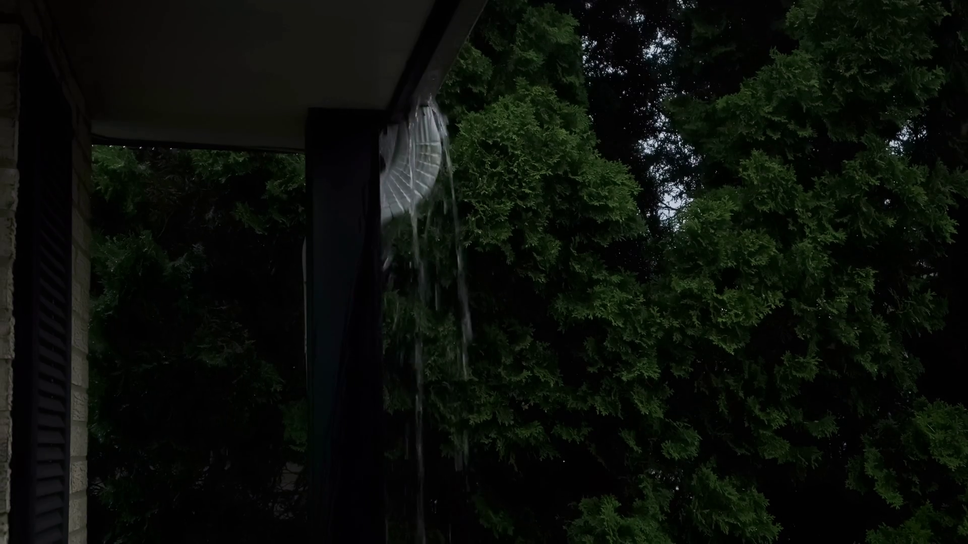 Heavy Rain Storm Hitting House Roof Rain Stock Footage SBV-347043221 ...