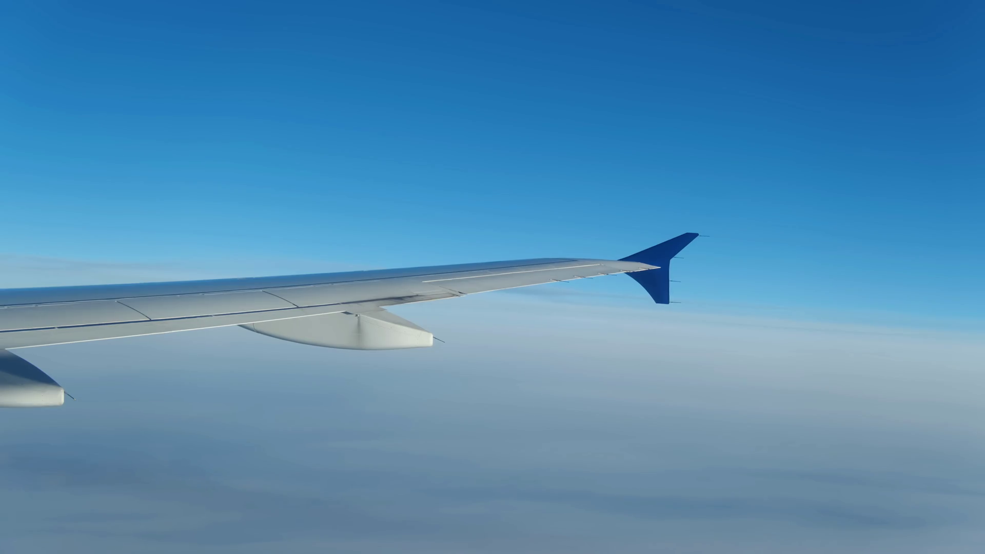 Aircraft Wing Of Flying Above Clouds Stock Footage SBV-347366163 ...