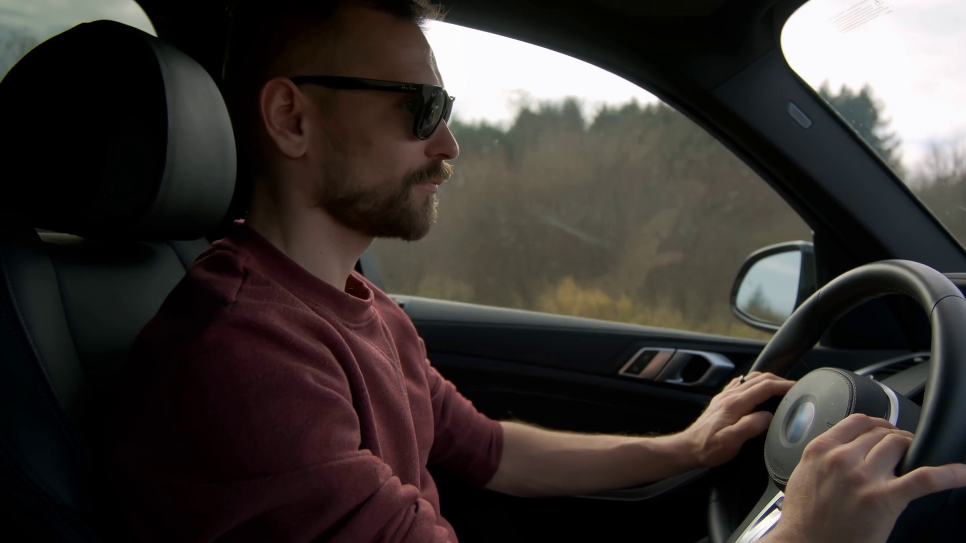 Man Driving Car Hand On Steering Wheel Stock Footage SBV-347348443 ...