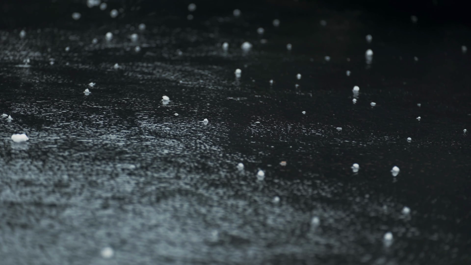 Close Up Shot Of Hail Piling Up Falls During Stock Footage SBV ...