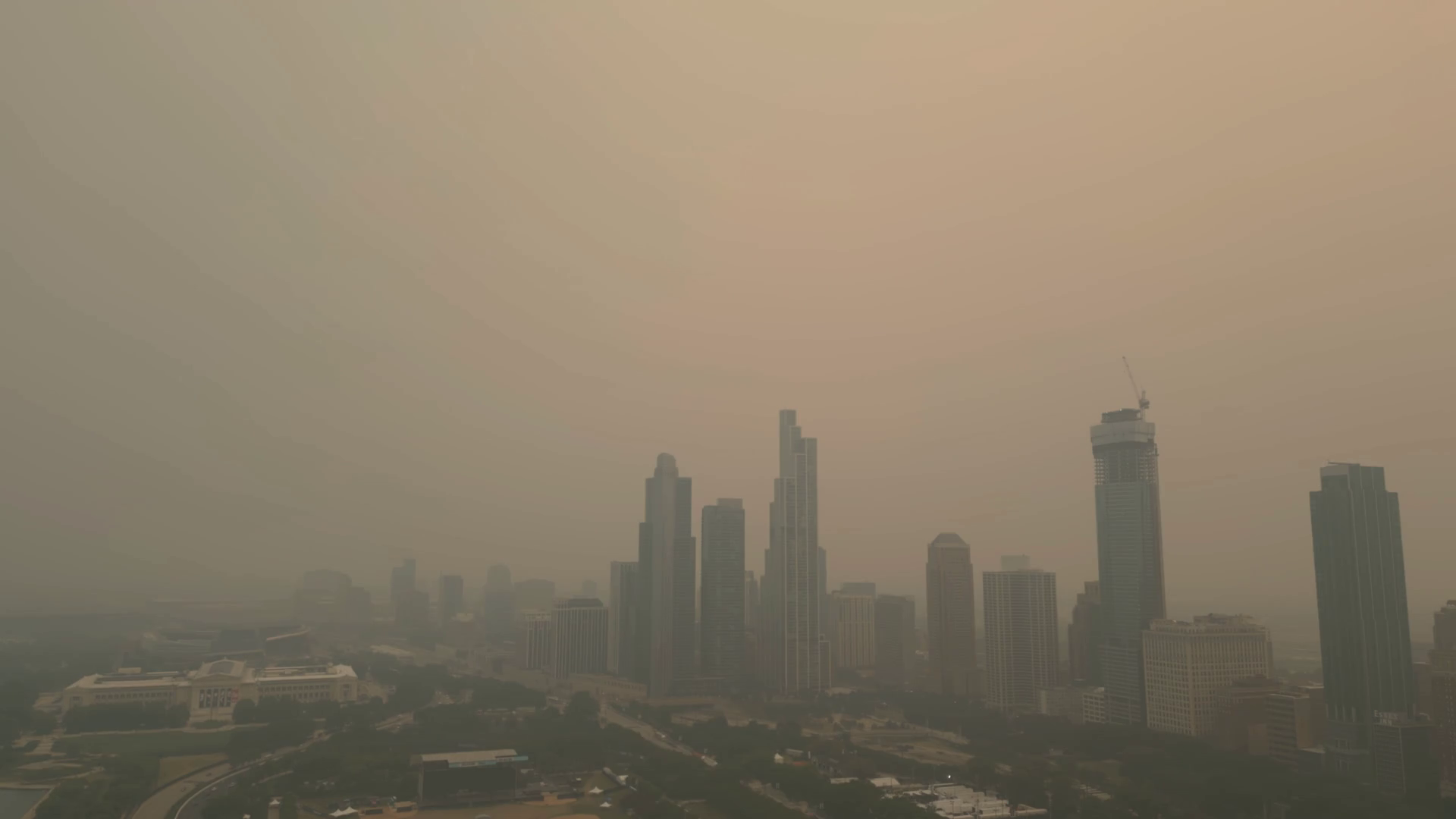 Aerial Shot Smoky Air From Canadian Stock Footage SBV-347772697 ...