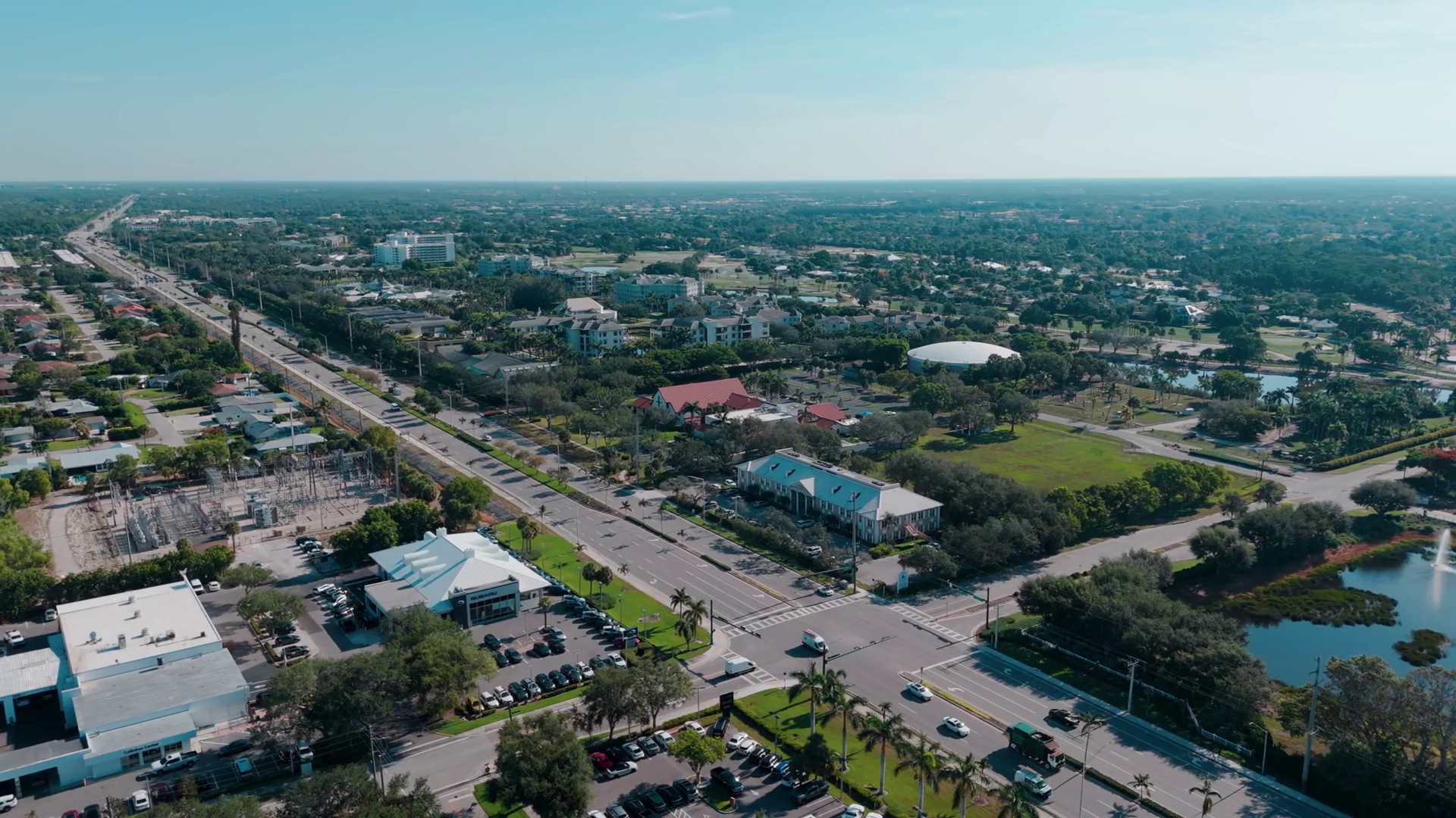 Naples Florida Aerial View Of Highway Road Stock Footage SBV-348486109 ...