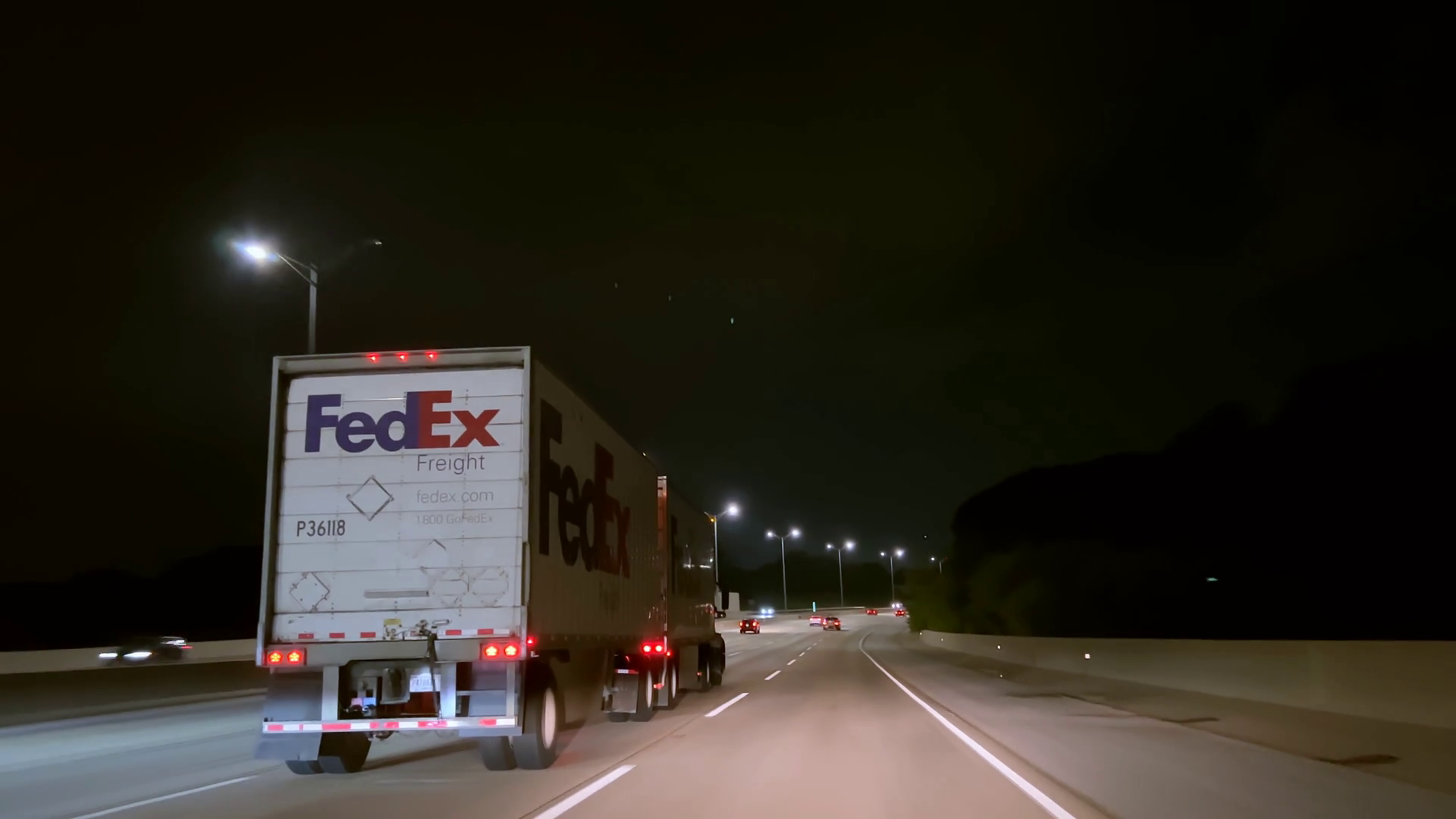 Wide Shot Pov View Fedex Truck Delivers Stock Footage SBV-348528344 ...
