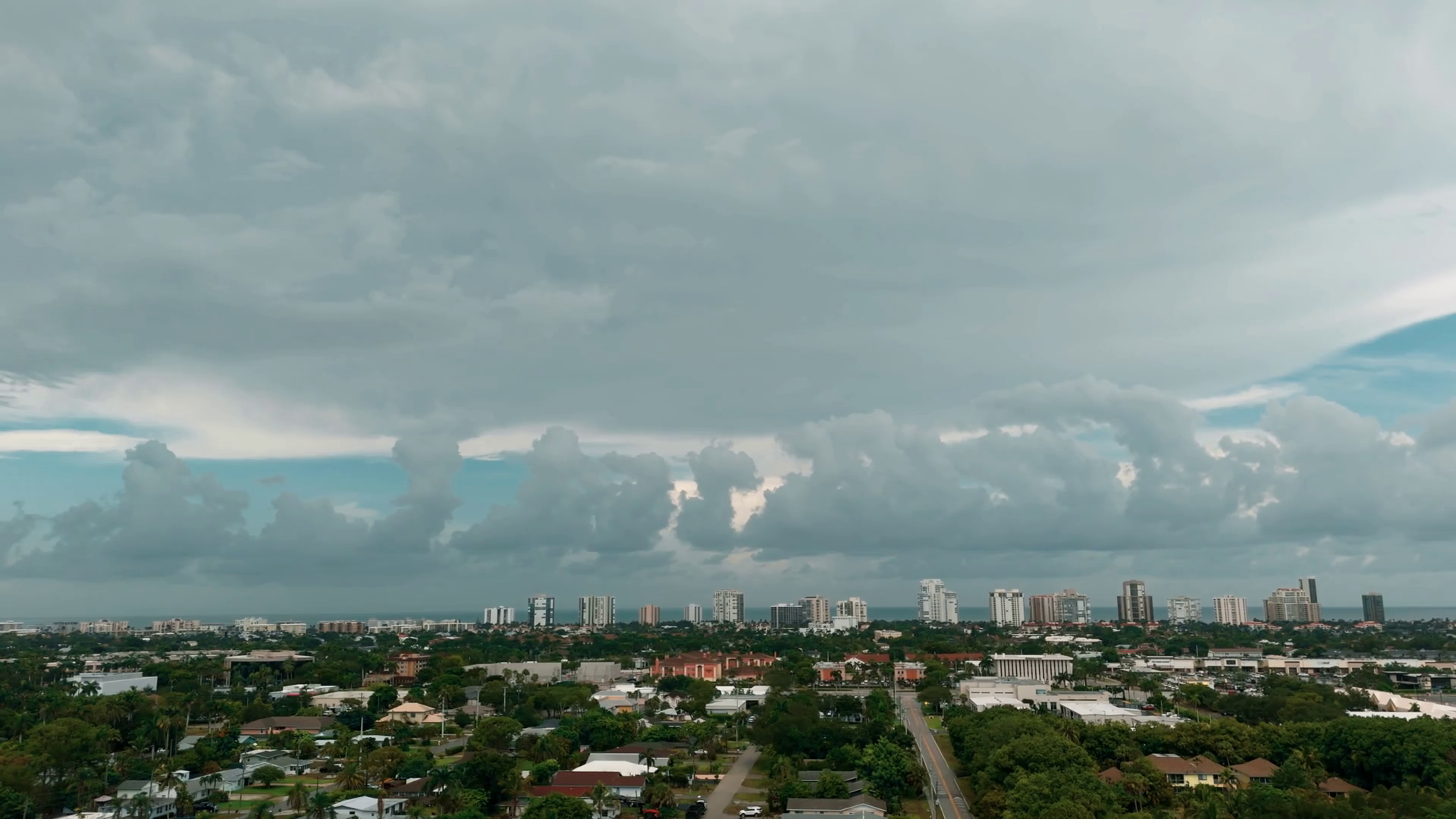 Wide Aerial Footage Storm Tropical Clouds At Stock Footage SBV ...