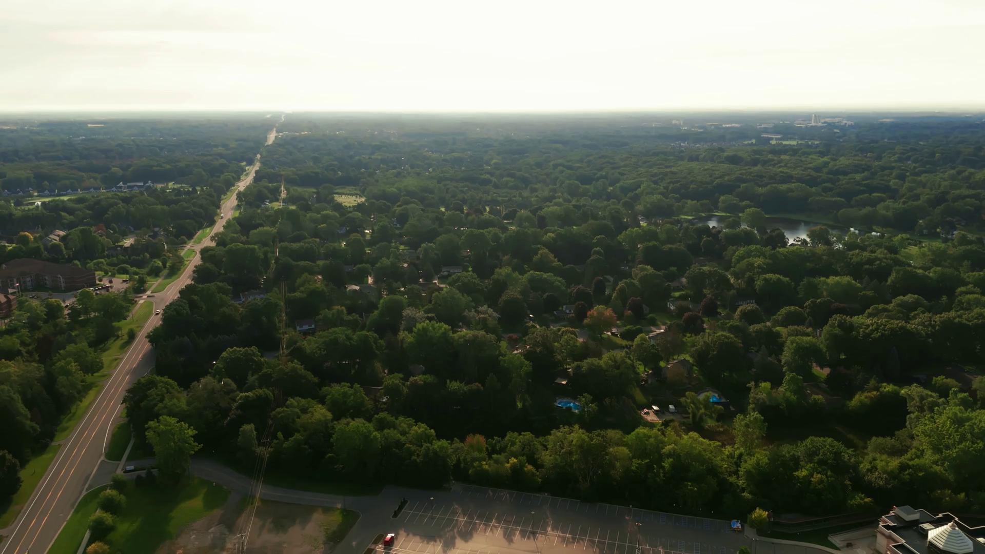 Aerial View Of Residential Houses In Suburbs Stock Footage SBV ...