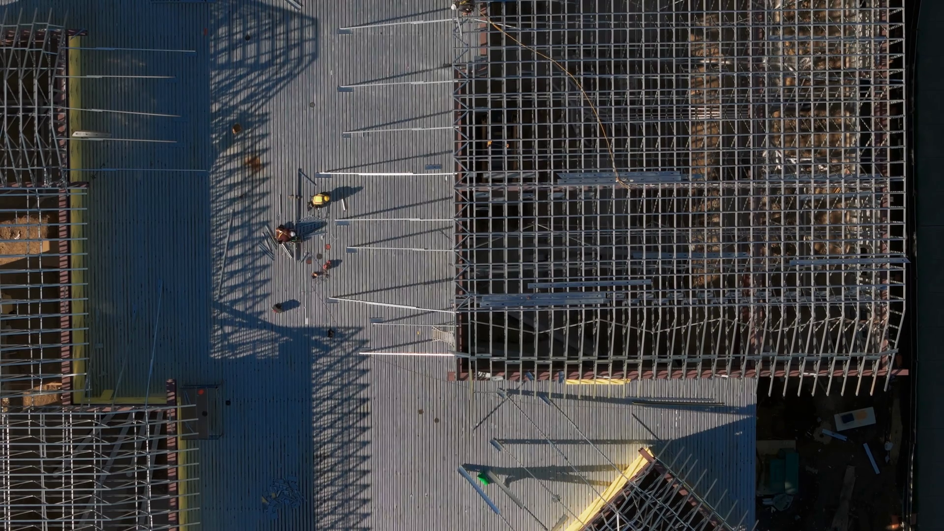 Aerial Wide Top Down View Of Industrial Roof Stock Footage SBV ...