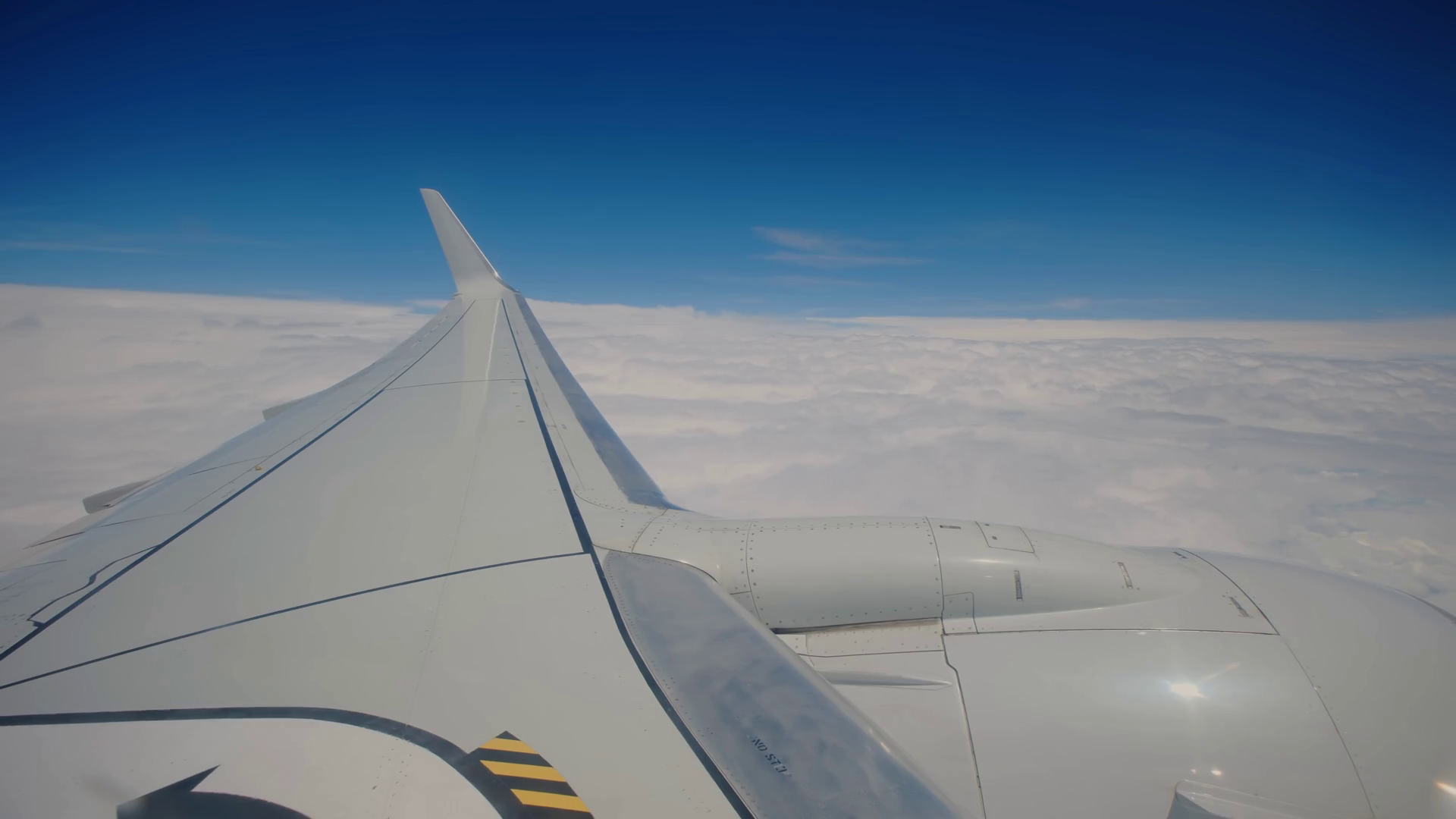 Wide Footage Of Airplane Flying In Clouds Stock Footage SBV-348739944 ...