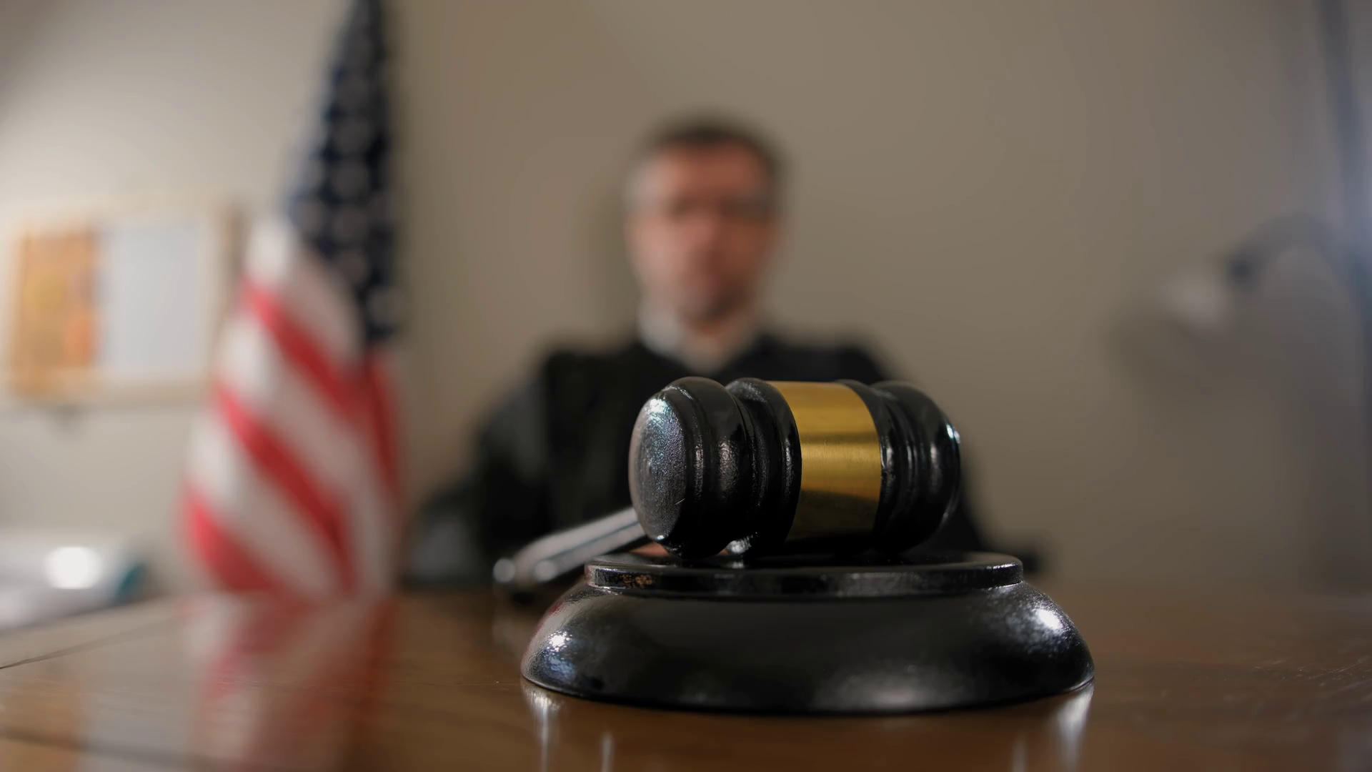 Judge's Hand With Wooden Judge Gavel Stock Footage SBV-348815121 ...