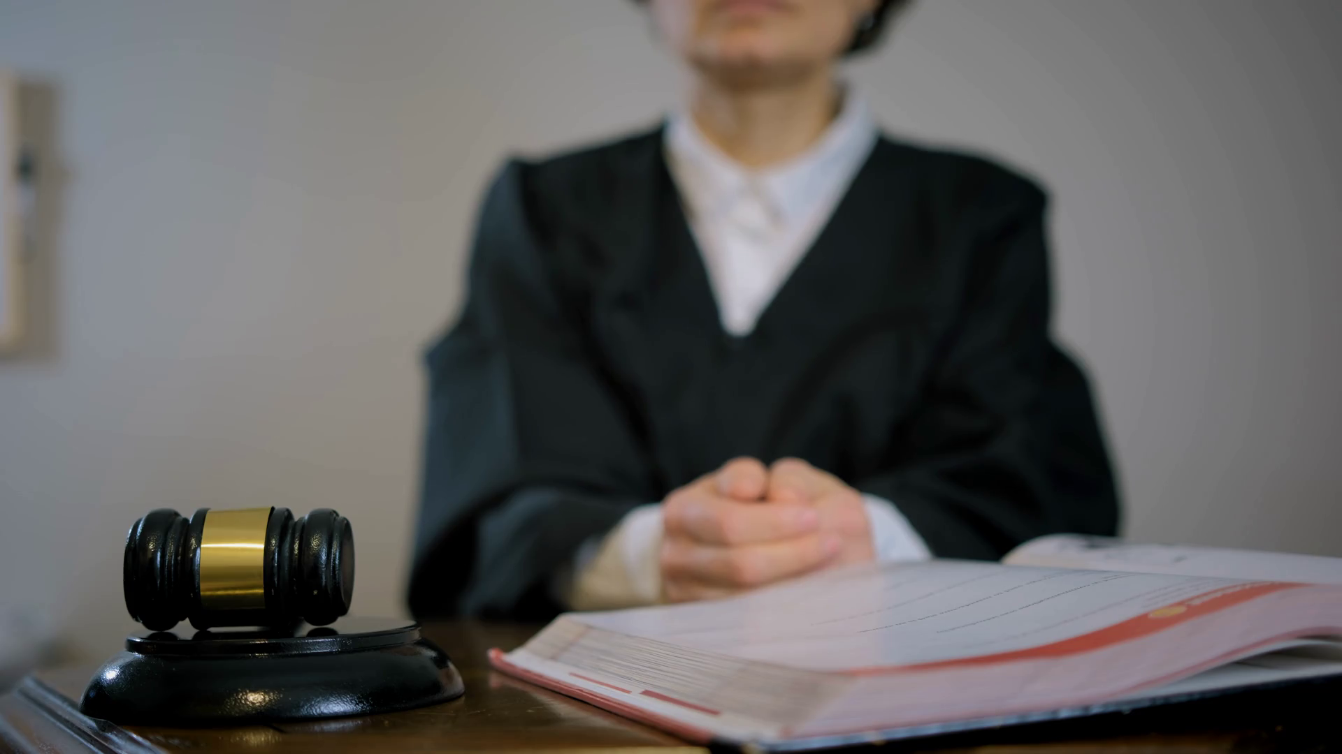 Judge's Hand With Wooden Judge Gavel Close Up Stock Footage SBV ...