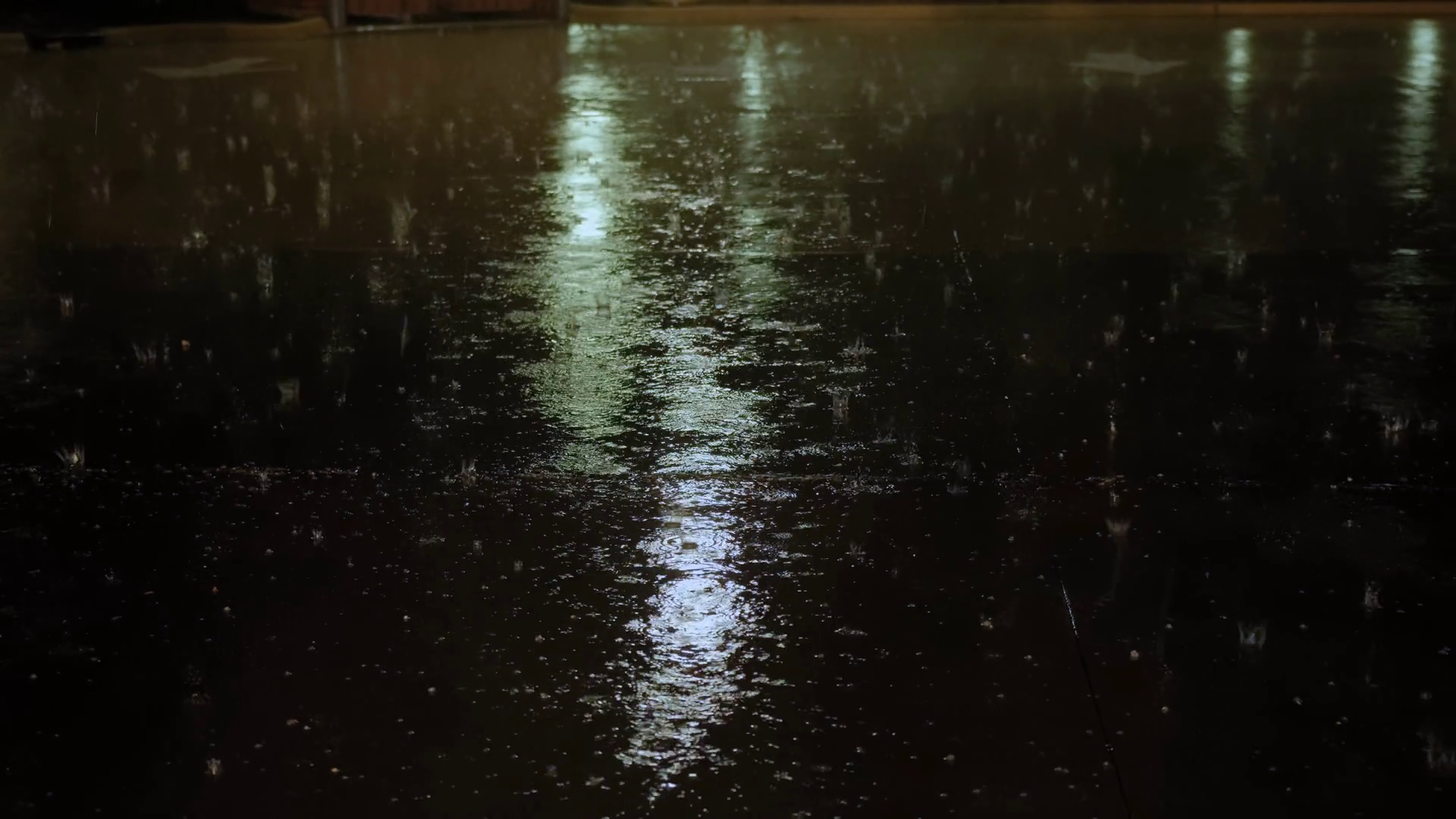 Hail Falling During Violent Storm On Parking Stock Footage SBV ...