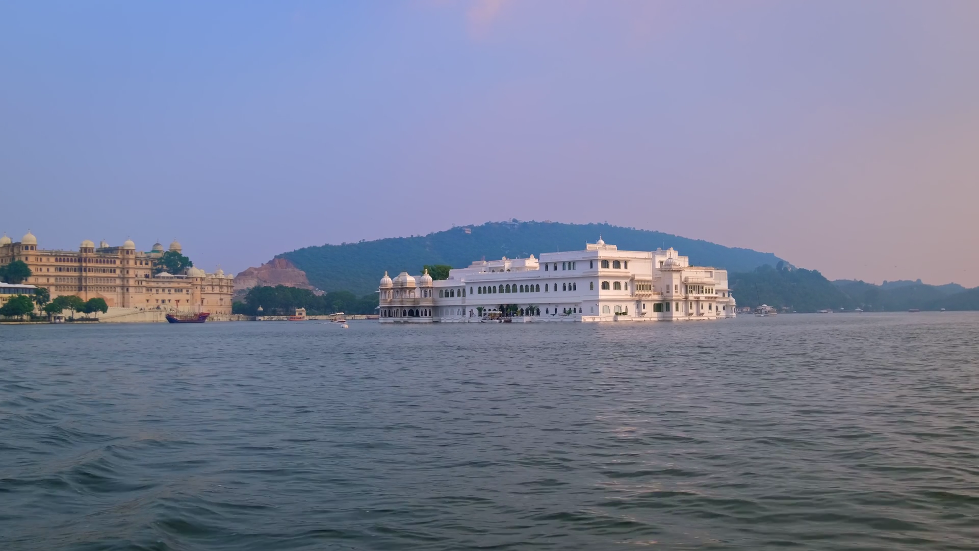 Udaipur City Palace Lake Palace View From Stock Footage SBV-352809982 ...
