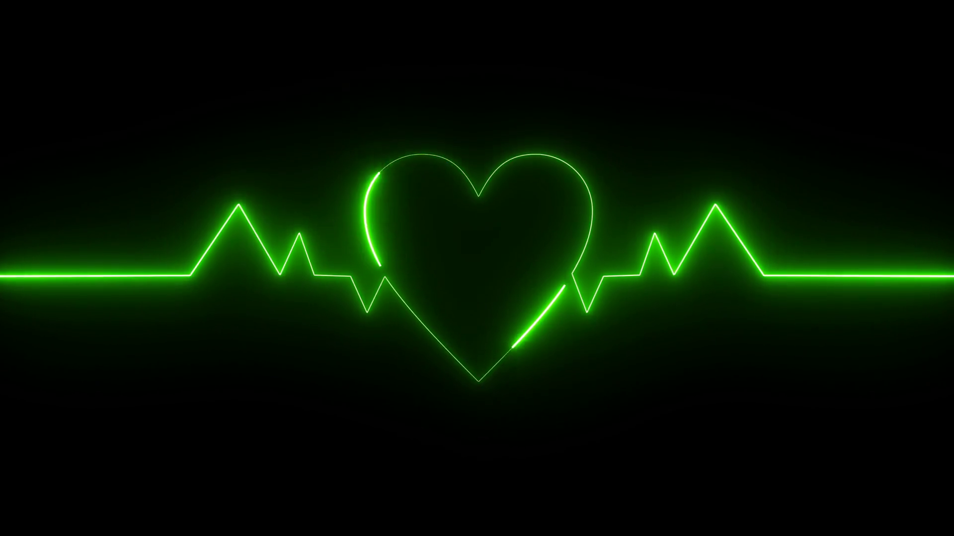 Green Heartbeat Animation Neon Line Light Stock Motion Graphics SBV ...