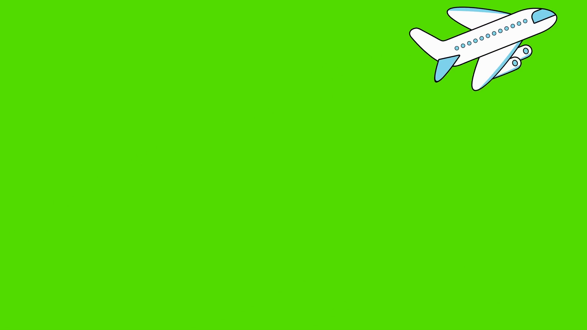 Airplane Taking Off Flying Animation Green Stock Motion Graphics SBV ...