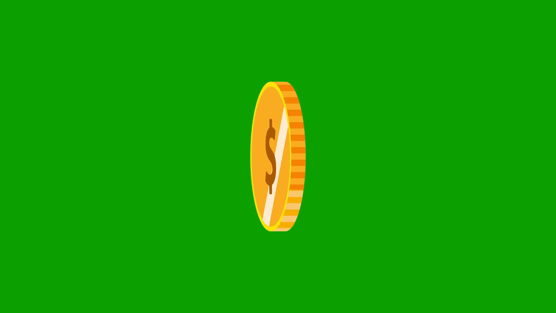 Gold Dollar Coin Spinning Animation Green Stock Motion Graphics SBV ...