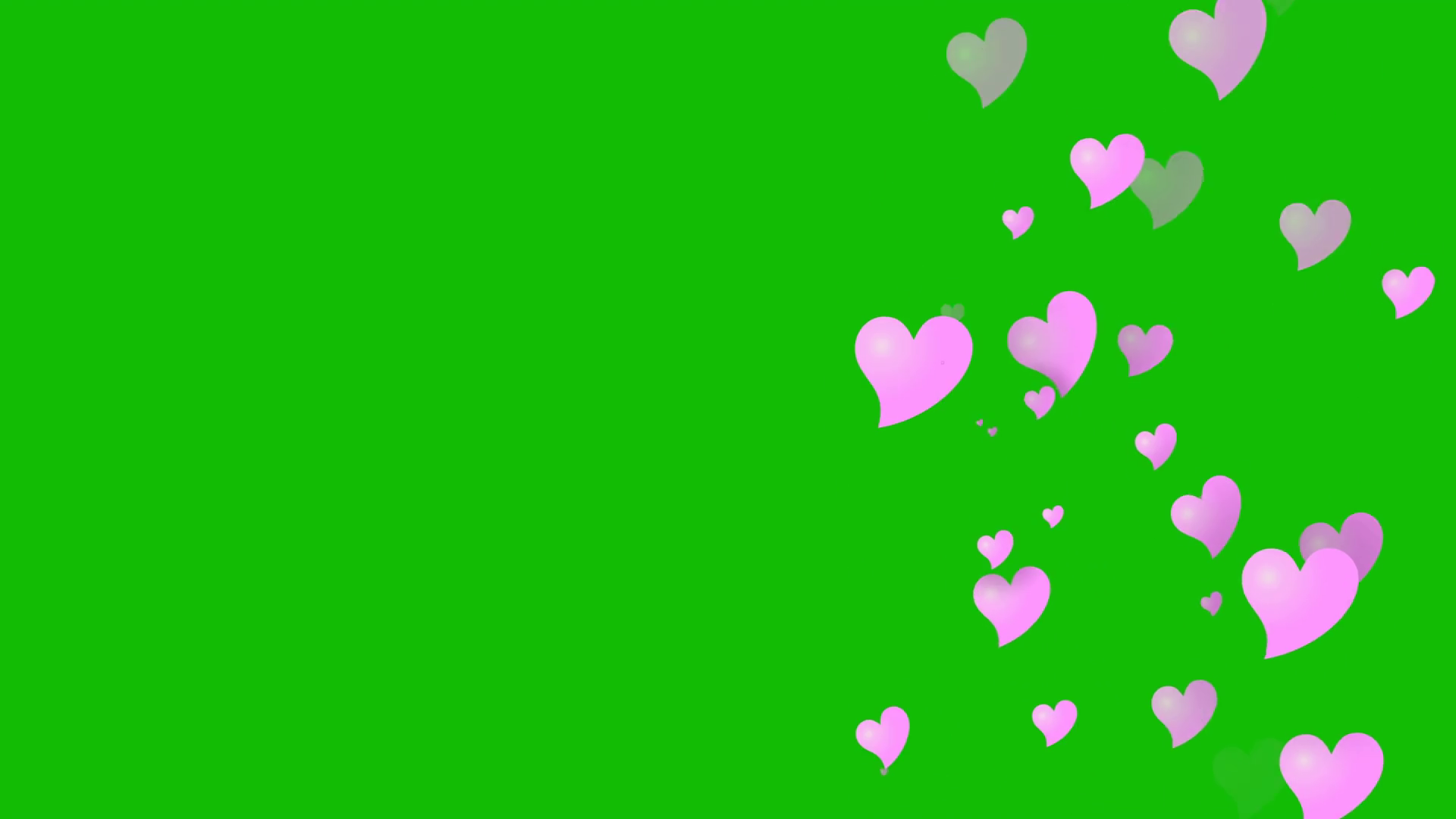 Pink Heart Rising Love Animation Green Stock Motion Graphics SBV ...