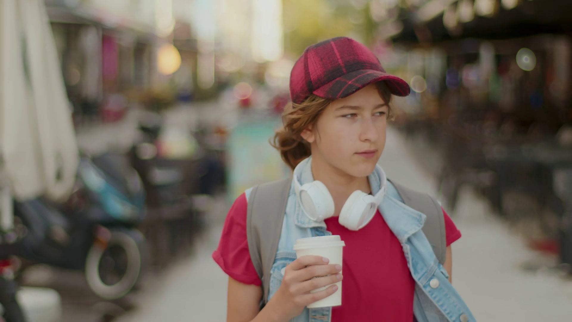 Portrait Of Teenage Girl Walking With Paper Stock Footage SBV-347534393 ...