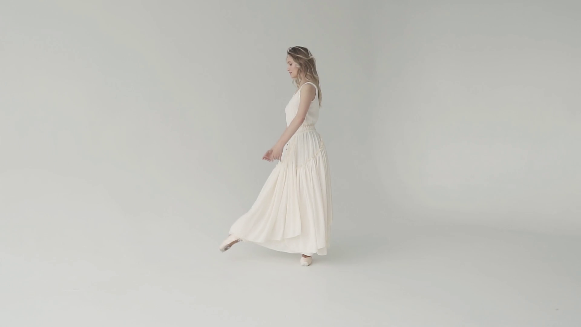 A Graceful Ballerina In Light Flying Dress Stock Footage SBV-323703992 ...