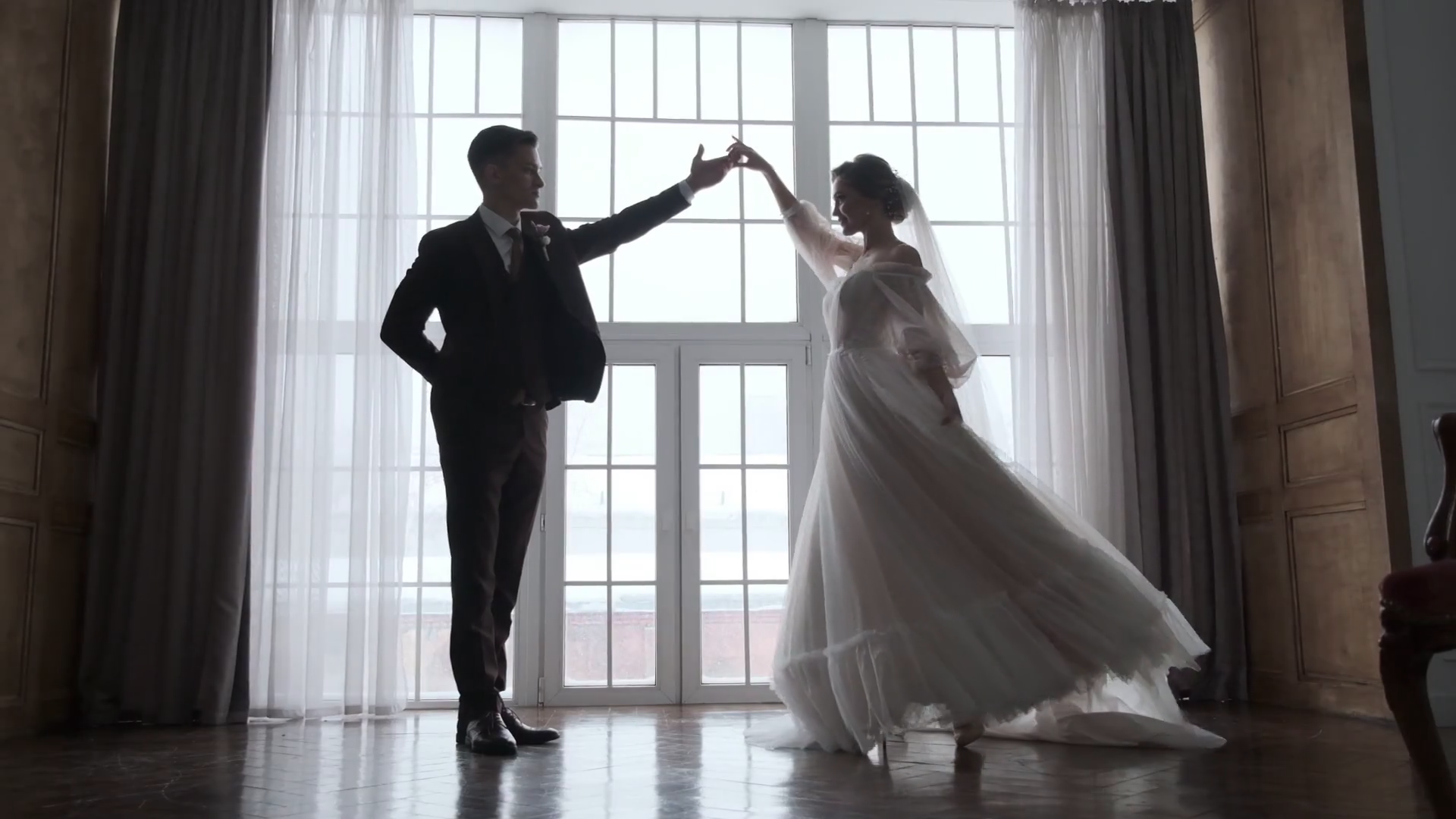 Bride Groom's Dance: Beautiful Graceful Stock Footage SBV-338798641 ...