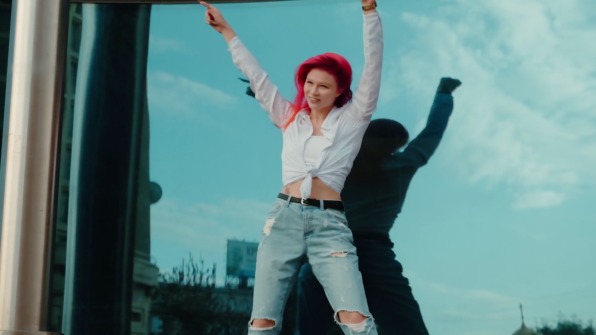 Funny Red-haired Girl Is Crazy Fun Dancing Stock Footage SBV-338679398 ...