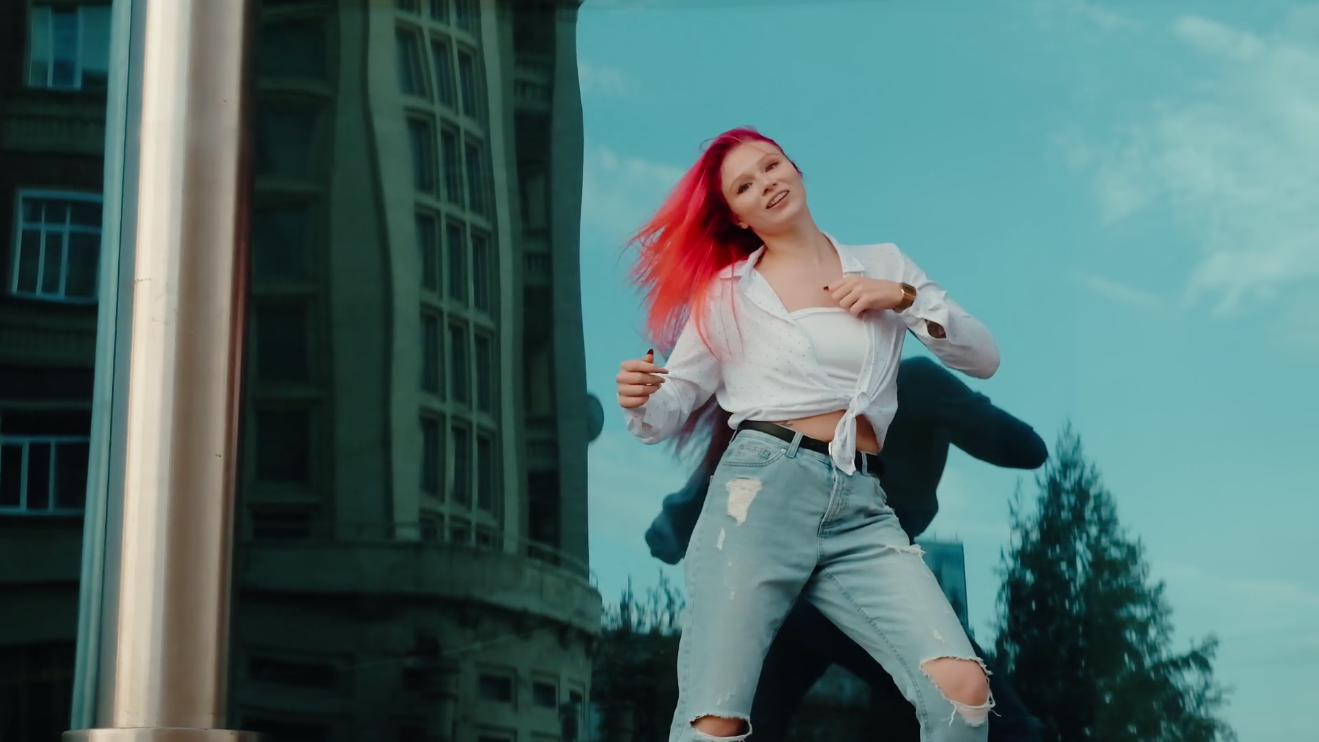 Girl With Bright Red Hair Is Crazy Fun Stock Footage SBV-338679397 ...