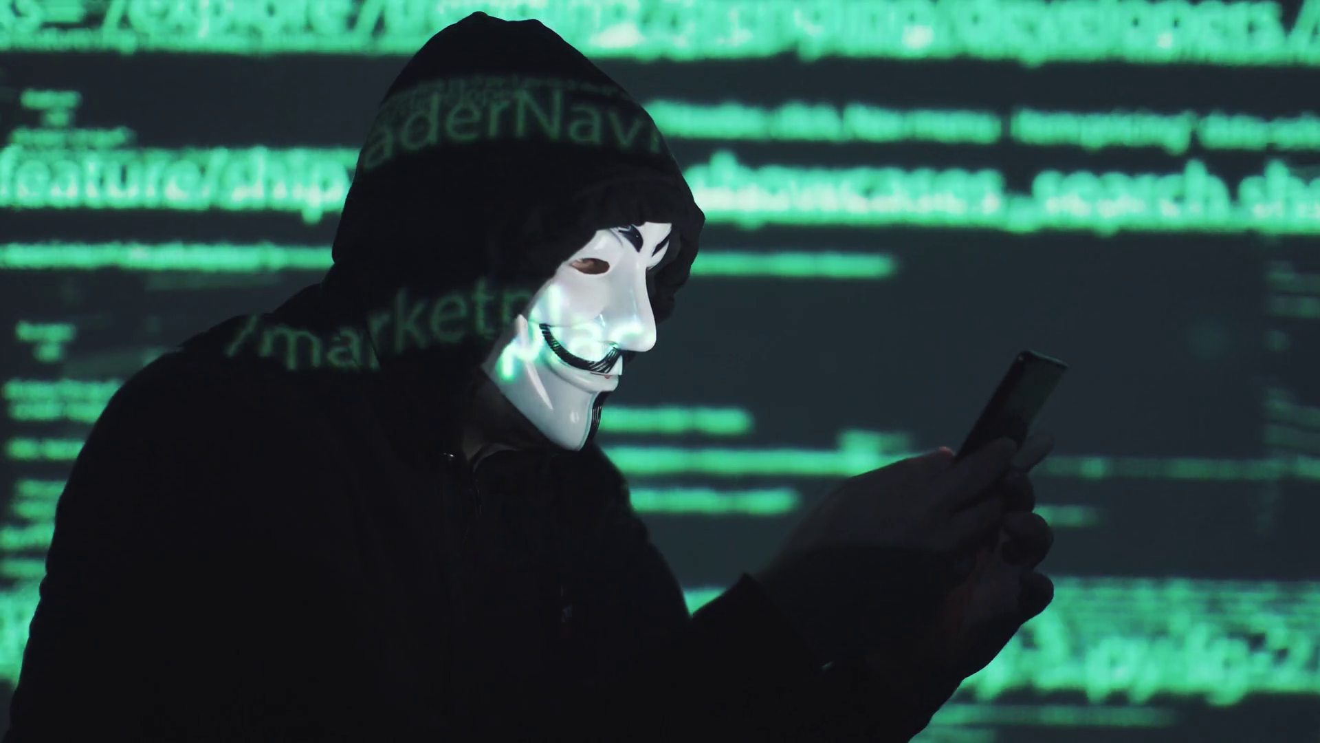 Theft Of Personal Data On Network Robber In Stock Footage SBV-323770186 ...