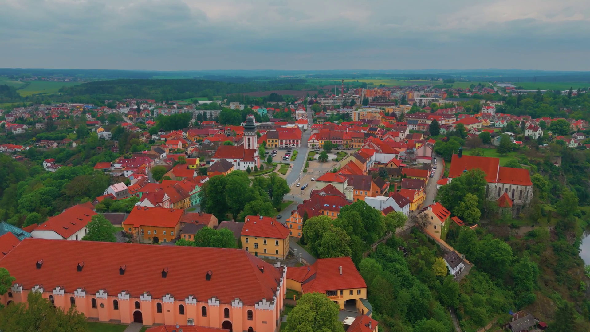Aerial View Of Bechyne Czech Republic Stock Footage SBV-352903971 ...