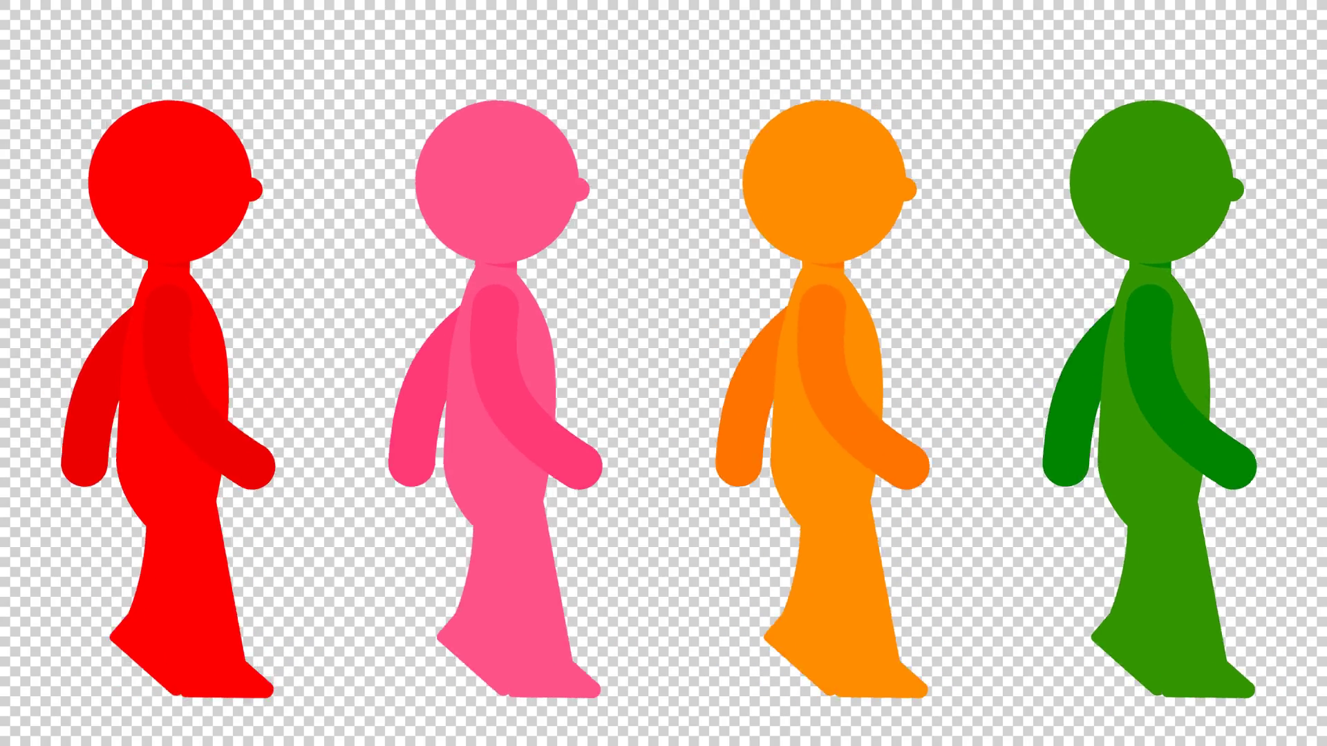 Walking Stick Man Animation Set (red Pink Stock Motion Graphics SBV ...