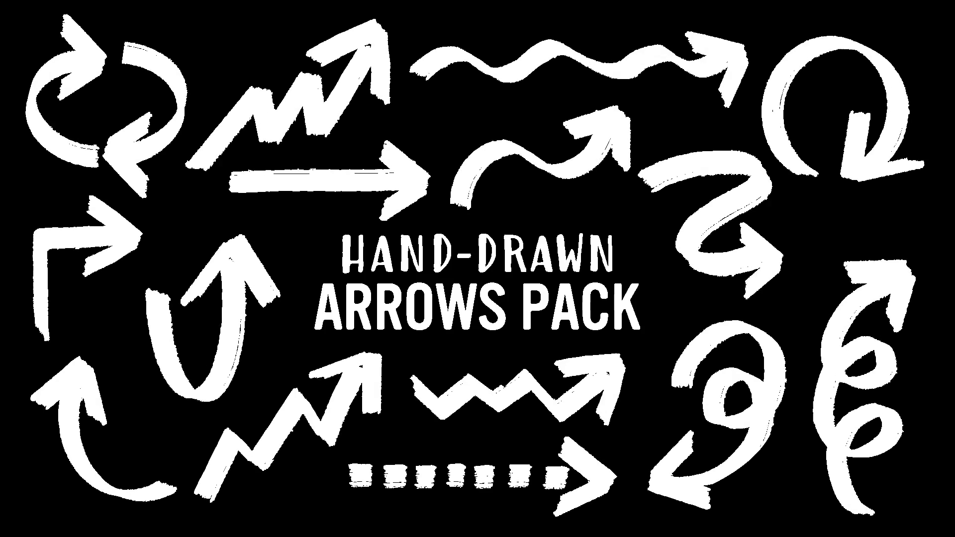 Set Of Hand-drawn Arrows On Alpha Channel Stock Motion Graphics SBV ...