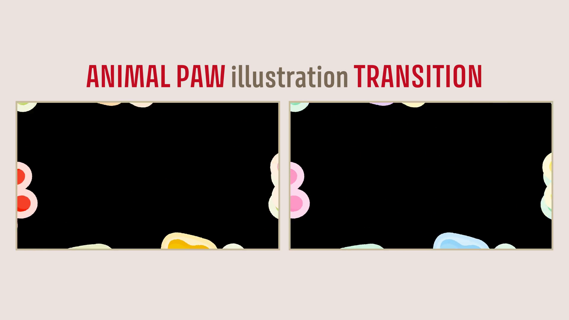 Animal Paw Illustration Transition Set Stock Motion Graphics SBV ...