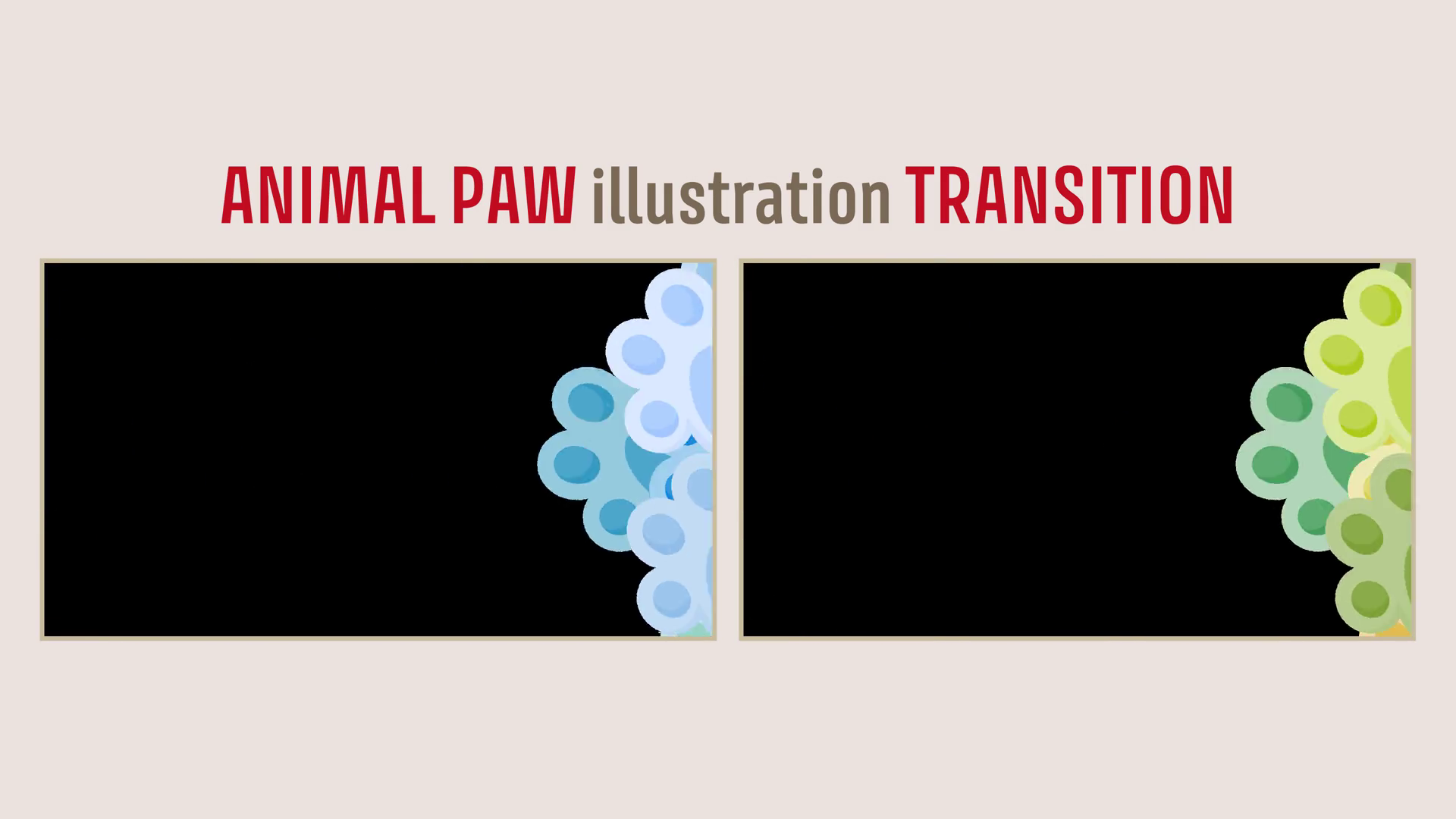 Animal Paw Illustration Transition Set Stock Motion Graphics SBV ...