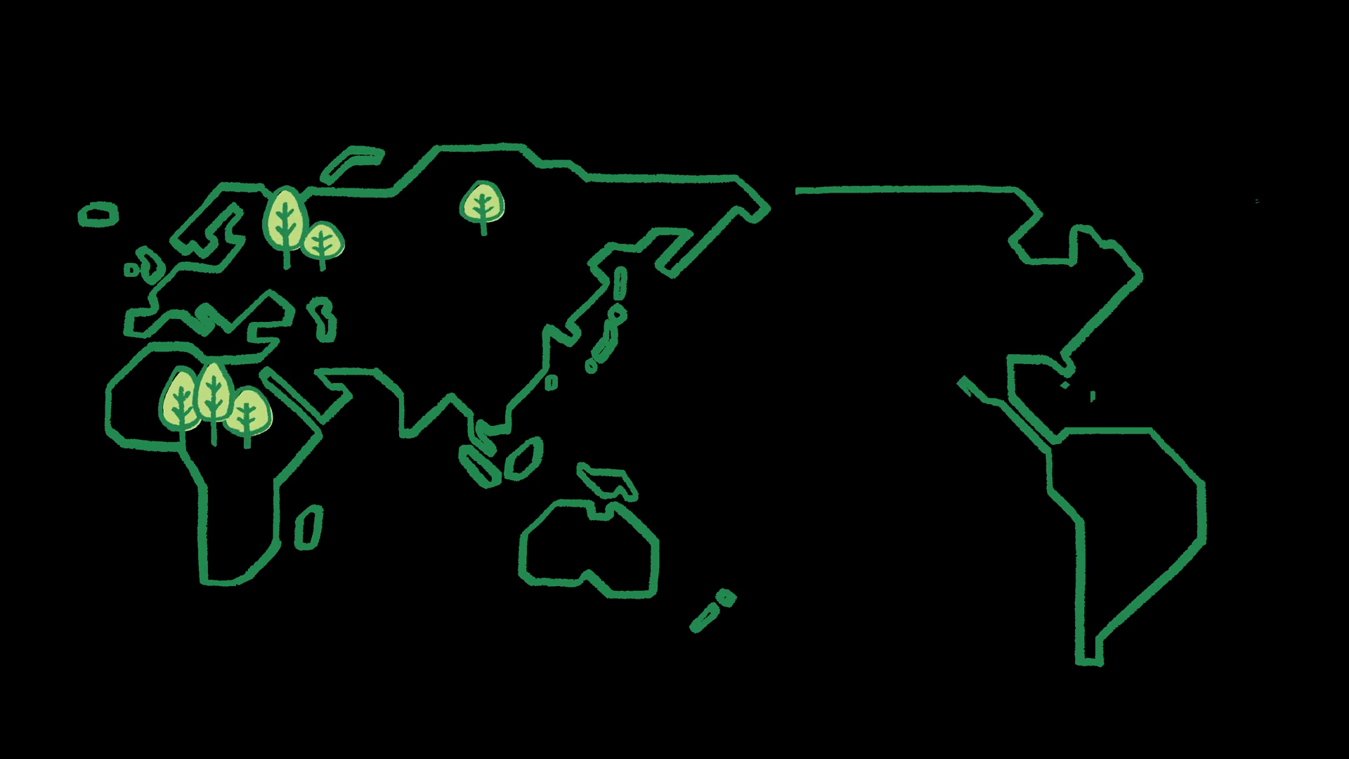 Hand Drawn World Map On Alpha Stock Motion Graphics SBV-352022636 ...