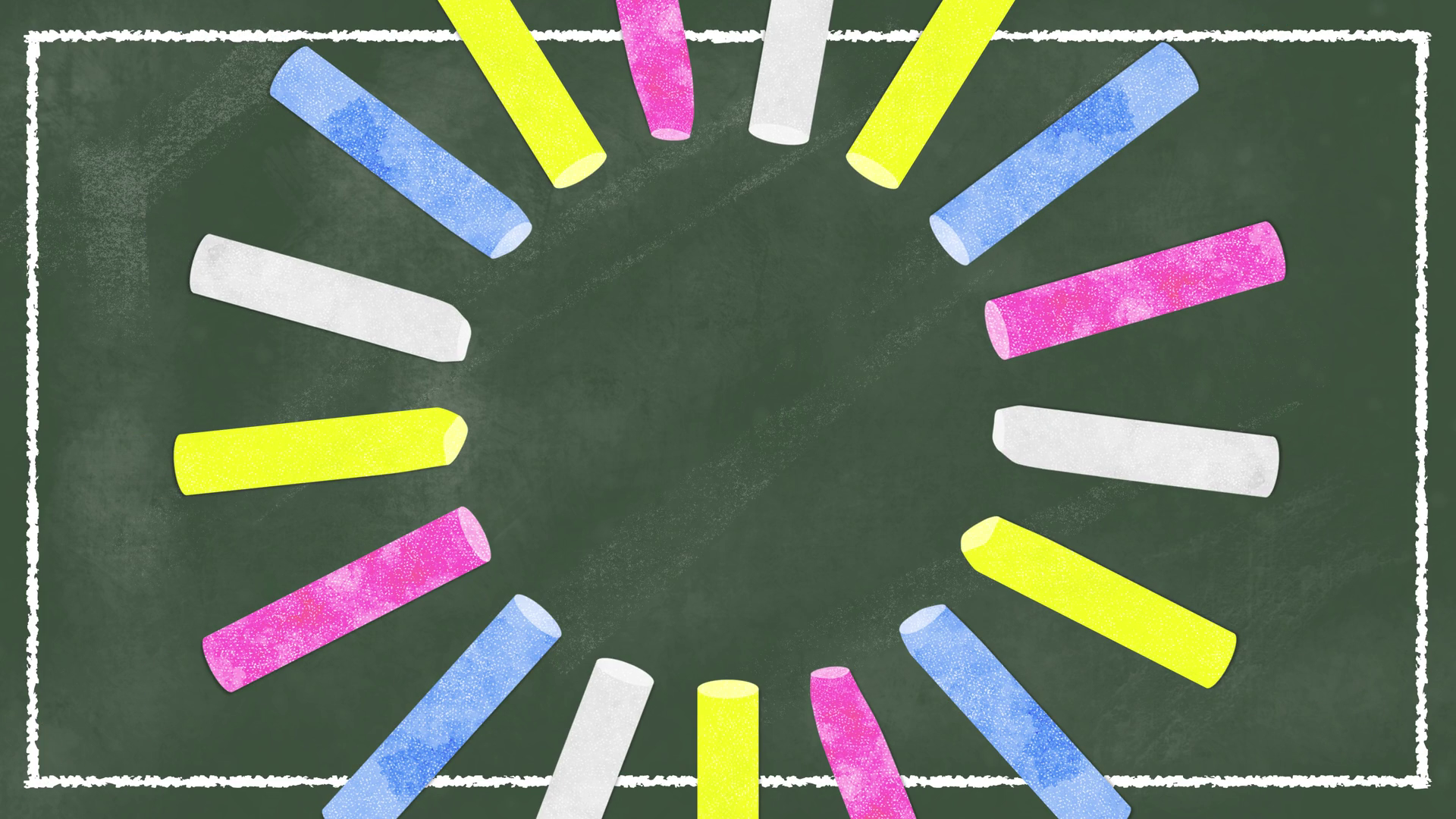Colorful Chalk Illustration Frame On Stock Motion Graphics SBV ...
