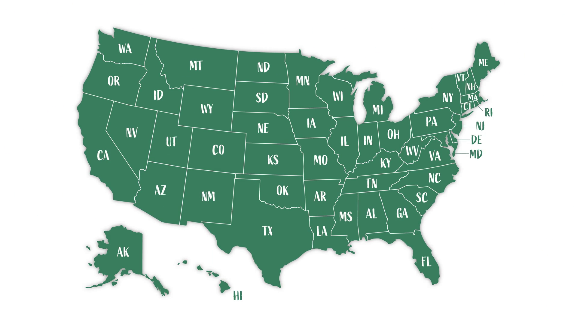 Usa Map Animation States Appear With Names: Stock Motion Graphics SBV ...