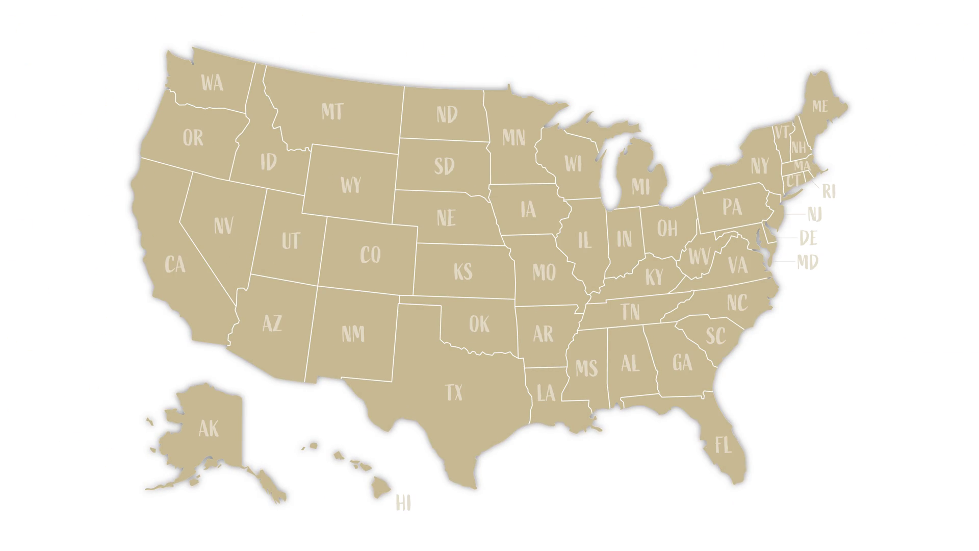 Usa Map Animation States Appear With Names: Stock Motion Graphics SBV ...