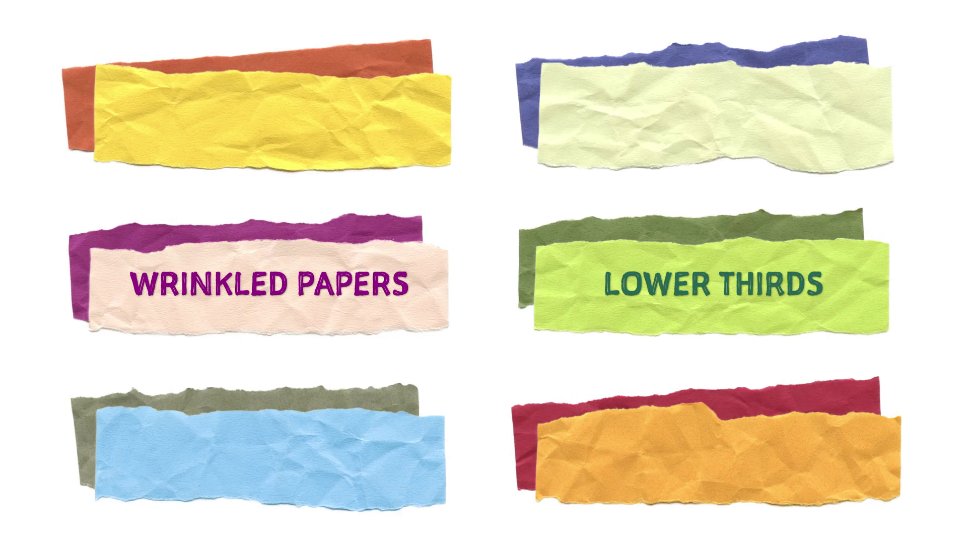 Torn Paper Lower Thirds Animation Set Stock Motion Graphics SBV ...