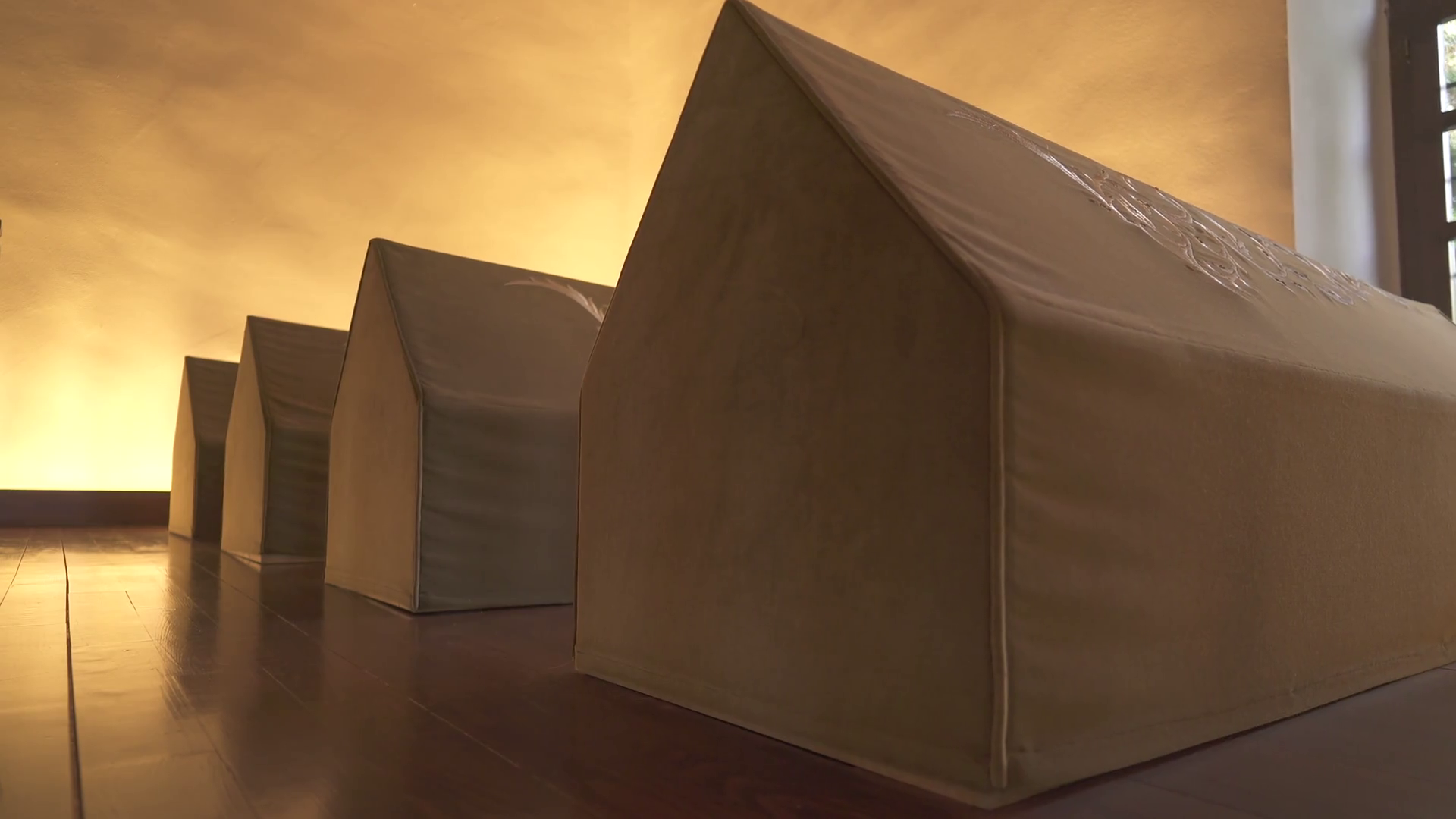 Closed Coffin Tombs Of Dead In Mausoleum Stock Footage SBV-347687380 ...