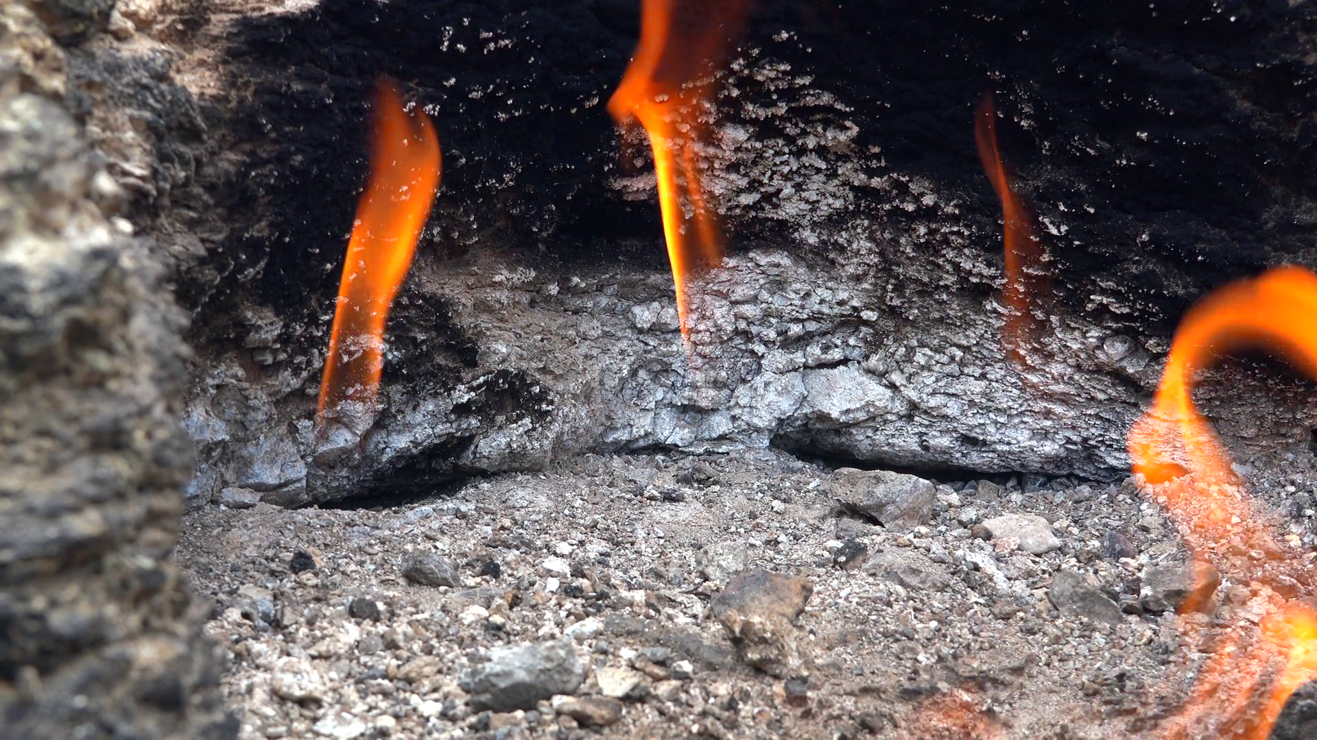 The Fire Of Natural Methane Gas Coming Out Stock Footage SBV-348688312 ...