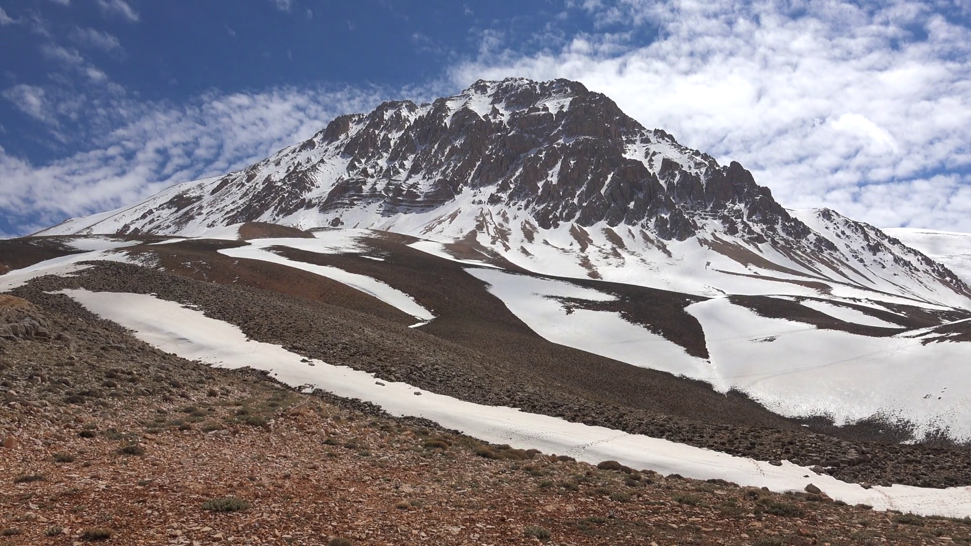 Panoramic View Of Treeless Snowy Caucasus Stock Footage SBV-352926448 ...