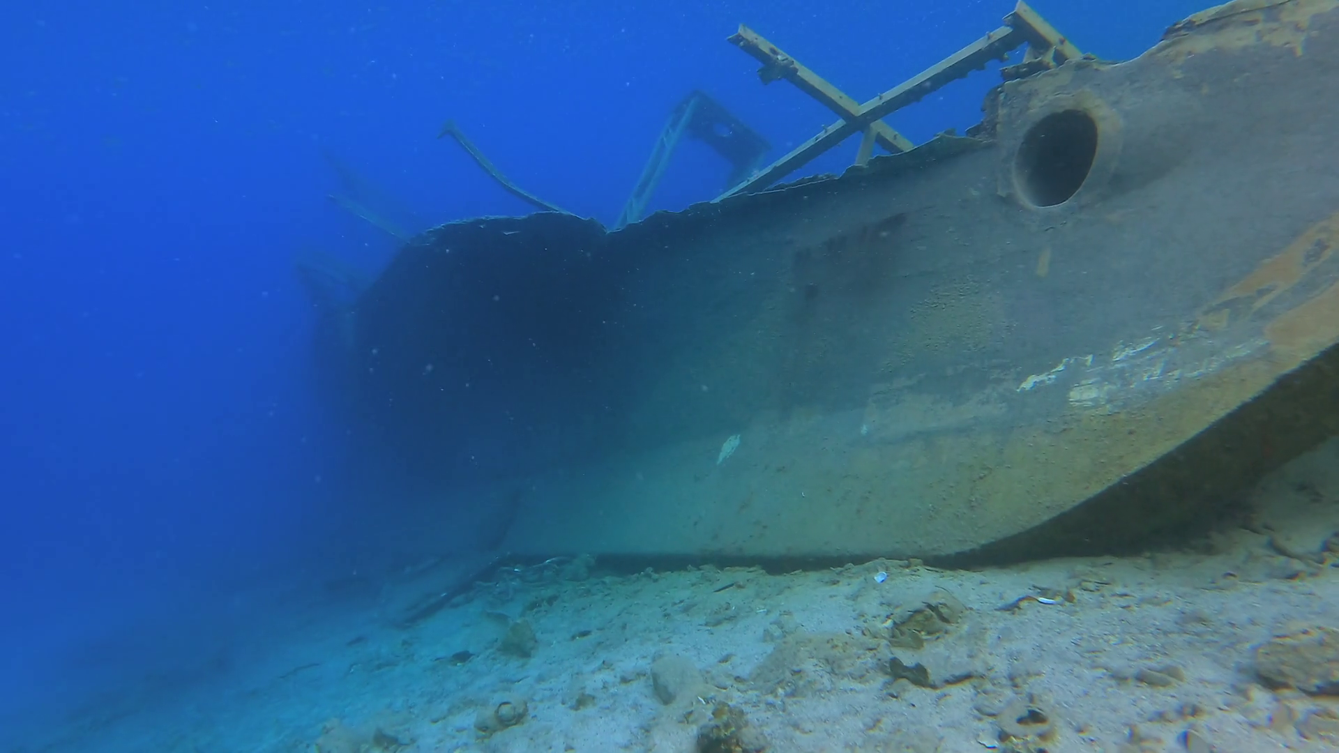 Real Old Sunken Ship Wreck Underwater At Sea Stock Footage SBV ...