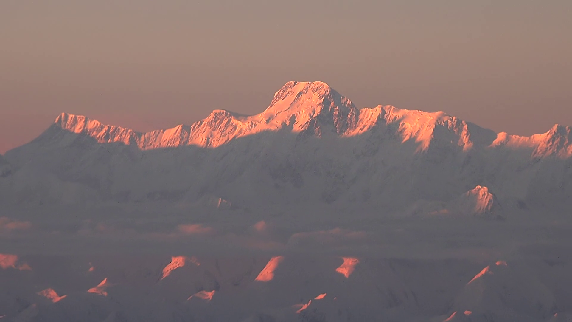 Tajikistan Ismoil Somoni Peak in Pamir Mountain Range Stock Video ...