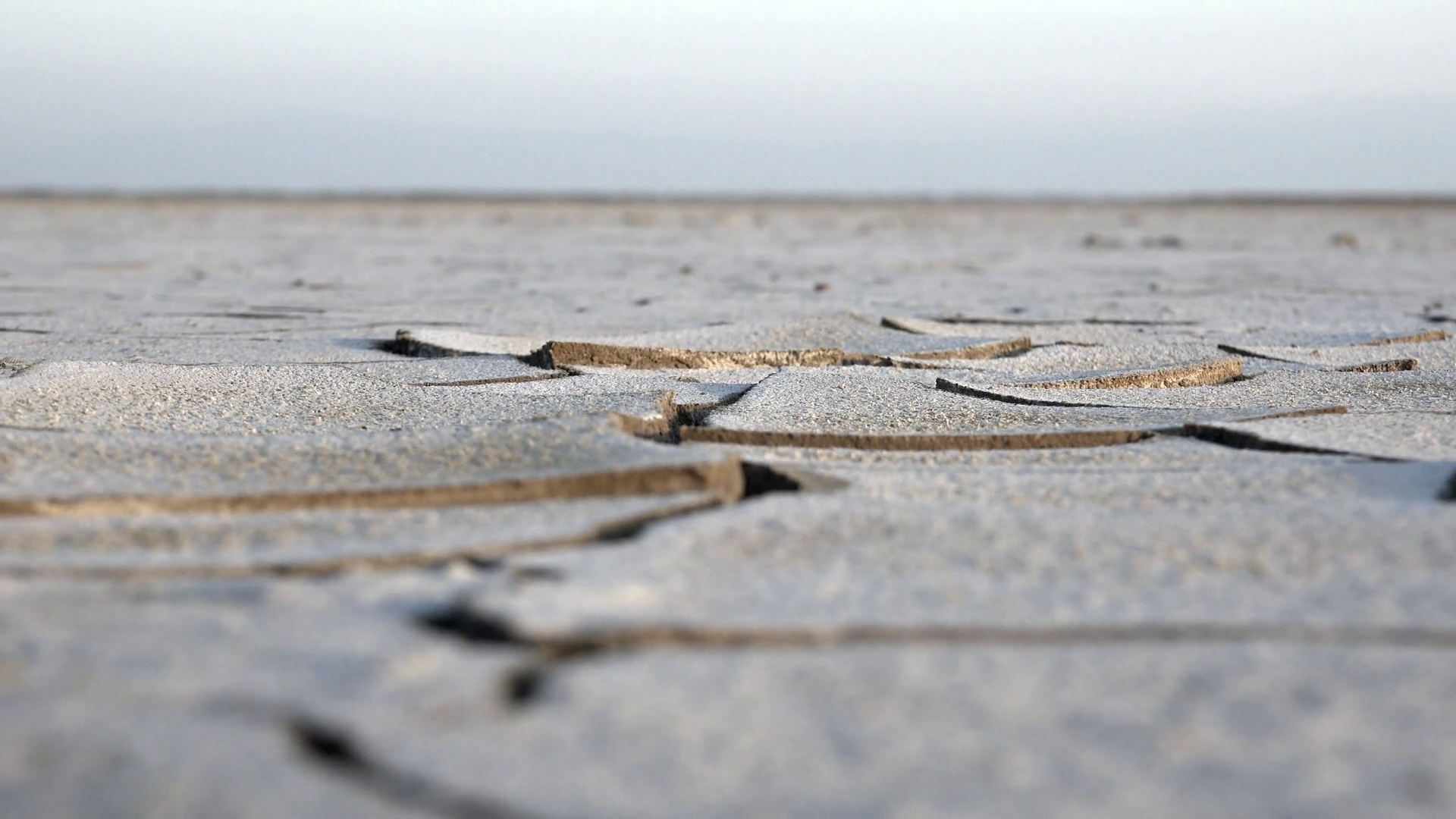 Fissures In Cracked Hard Crust Layer On Stock Footage SBV-347457009 ...